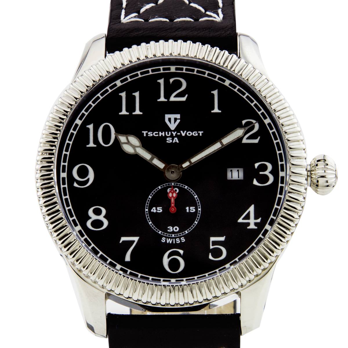 Tschuy-Vogt A24 Cavalier men's military design watch, Sapphire crystal ...