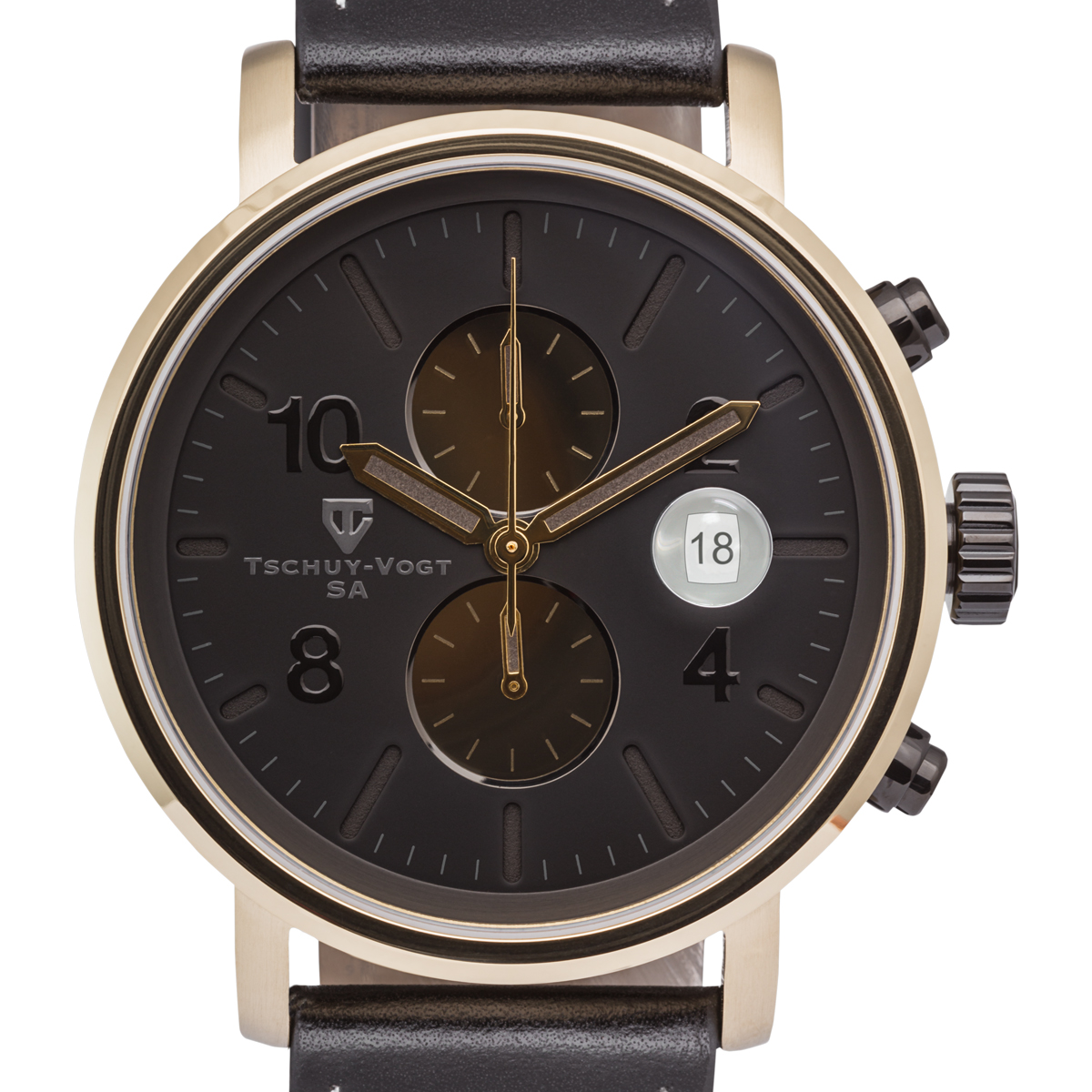 Tschuy-Vogt M60 Patton Men's Chronograph Watch Super Luminova 22mm ...