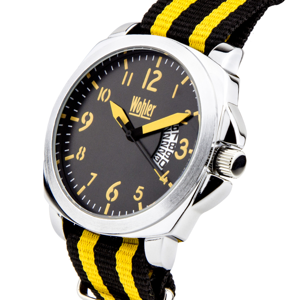 Wohler Ajax Men's sport watch, NATO strap, bold luminescent colors ...