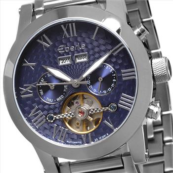 Eberle Gents Chevet Automatic Multi-Function Stainless Steel/Blue Dial ...