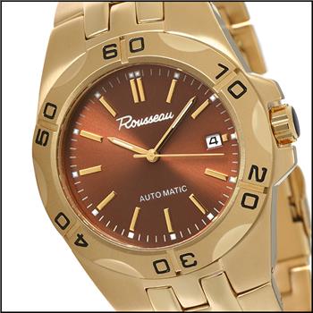 Rousseau Gents Sublime Gold Tone/Brown Calendar Dial | Property Room