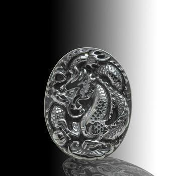 Large Hematite Carved Dragon Loose Stone | Property Room