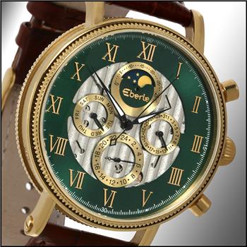 Eberle Gents Carillon Automatic Moon Phase Multi-Function Brown Leather ...
