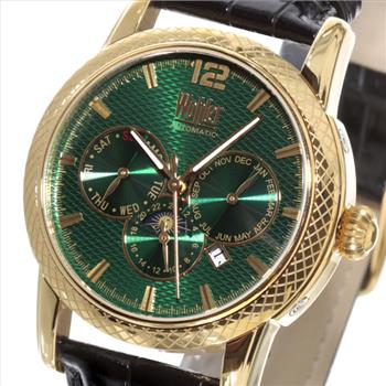 Wohler Gents Schreiber Automatic Multi-Function Black Leather Strap ...