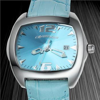 Chronotech Light blue leather strap Ladies Watch | Property Room