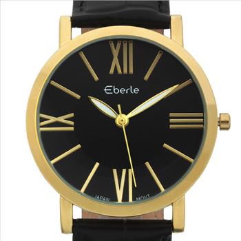 Eberle Renzo Men's Watch Soft Genuine Croc Grain Leather Strap ...