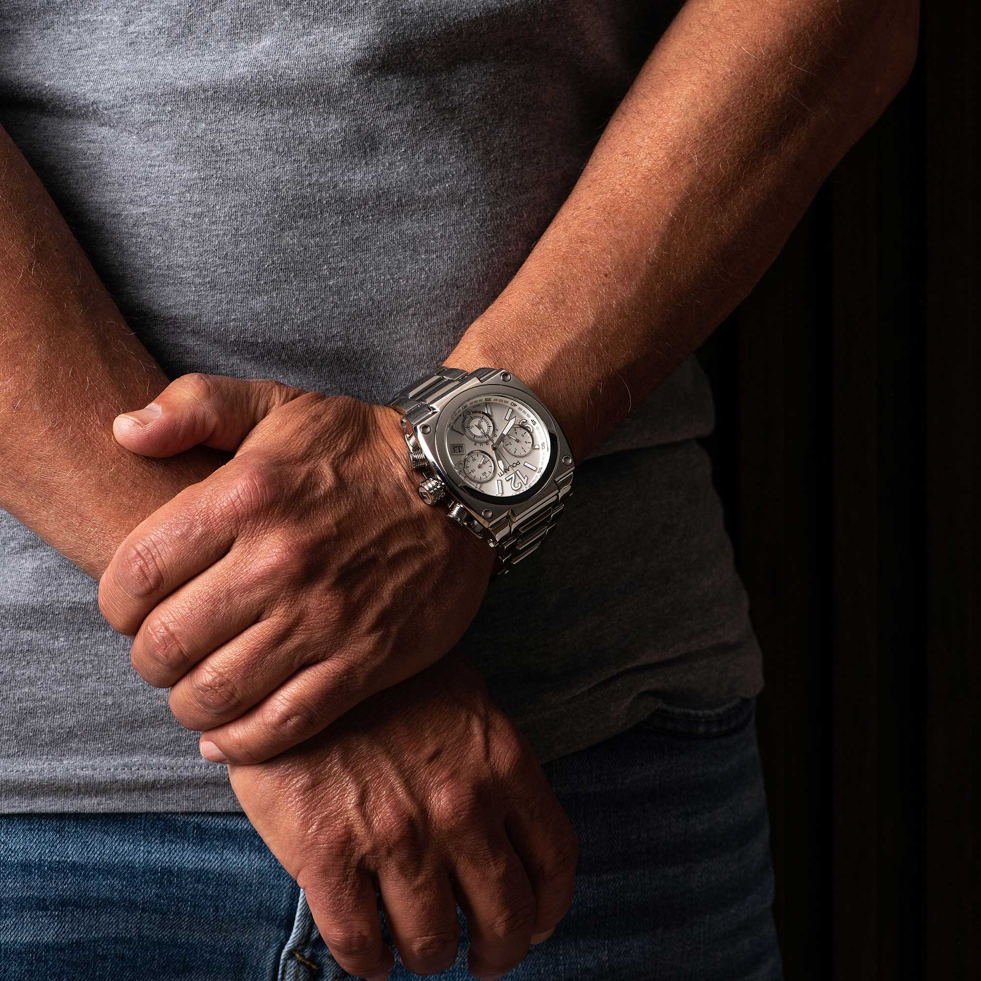 LeChateau - Torque II, Swiss Chronograph Men's Watch, Carbon date Dial ...