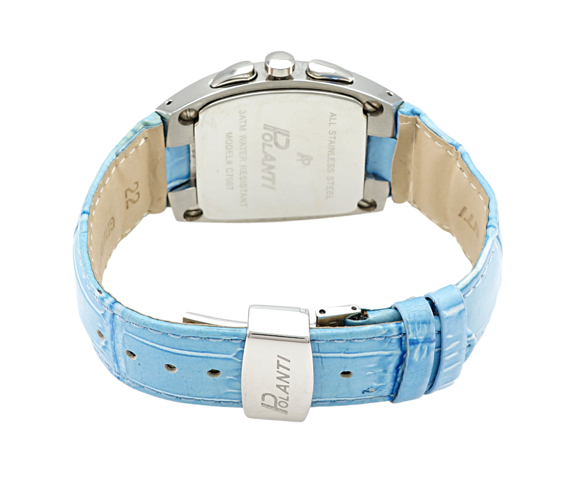 LeChateau Swiss Quartz Chrongraph Watch, Blue Sunray Date dial, C7007 ...
