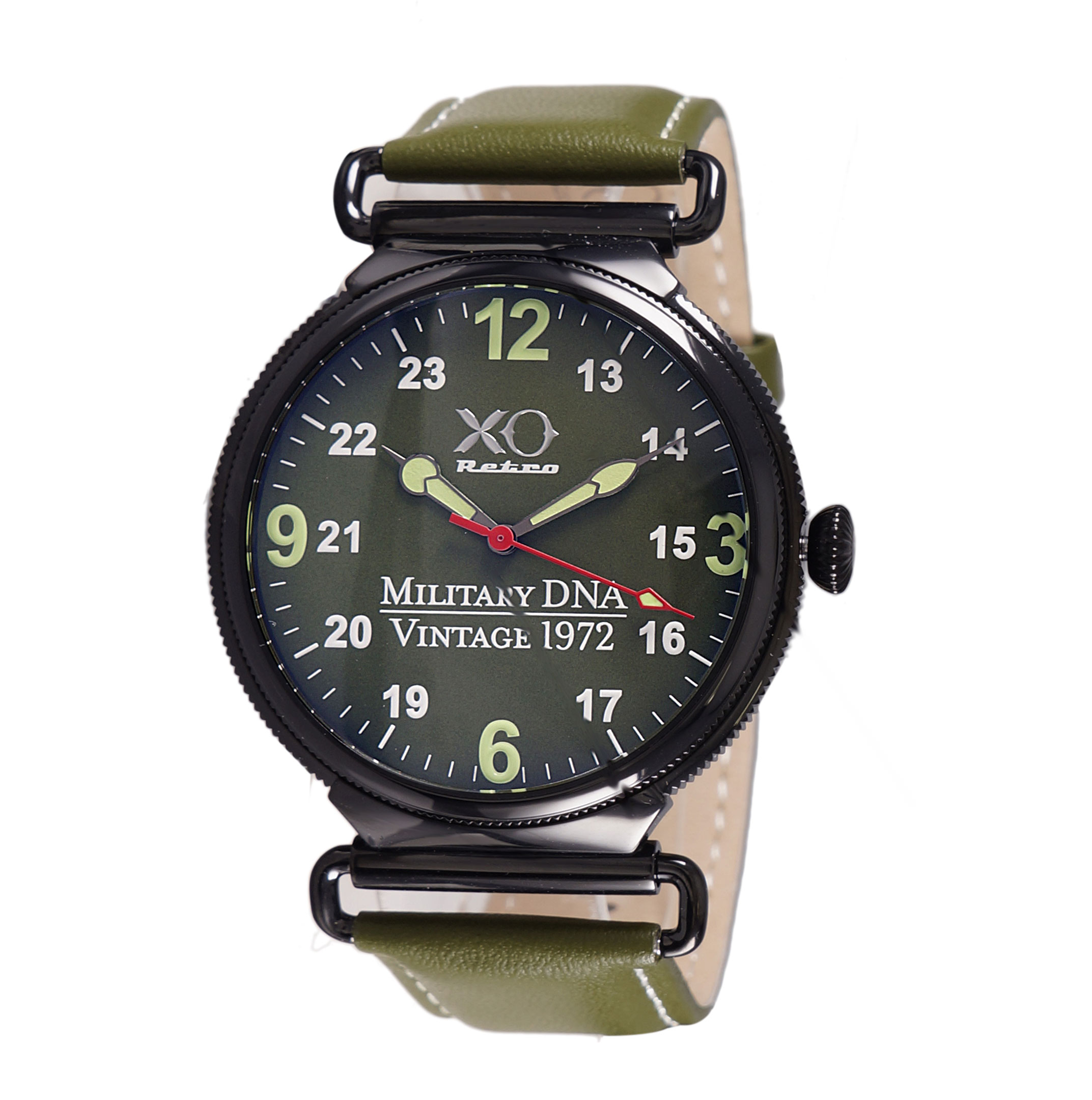 LECHATEAU , XO-RETRO MILITARY VINTAGE GREEN BLACK-IP TONE, GENUINE ...