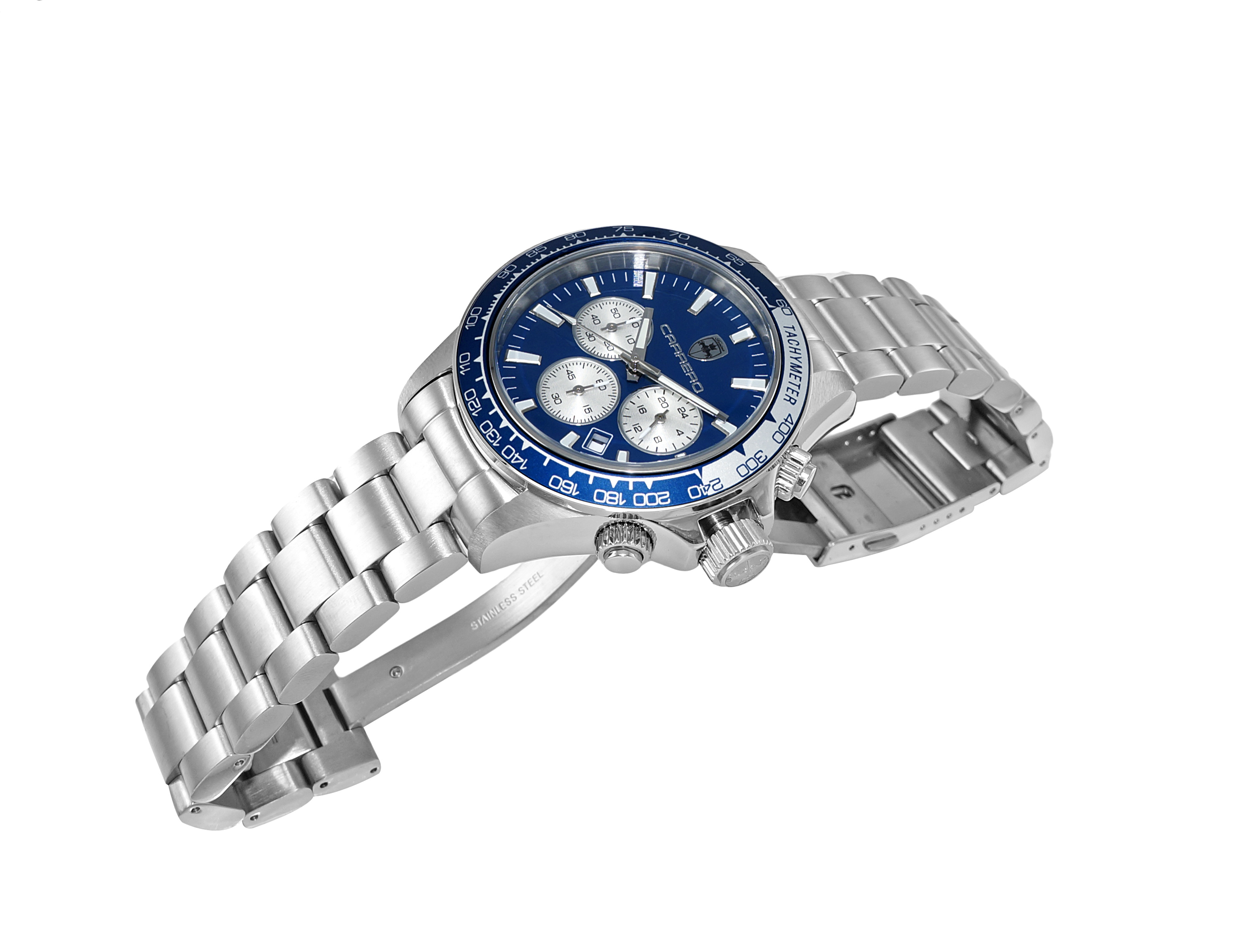 LeChateaue, CHRONOGRAPH MOVEMENT ,100 METER WATER RESISTANT, DATE DIAL ...