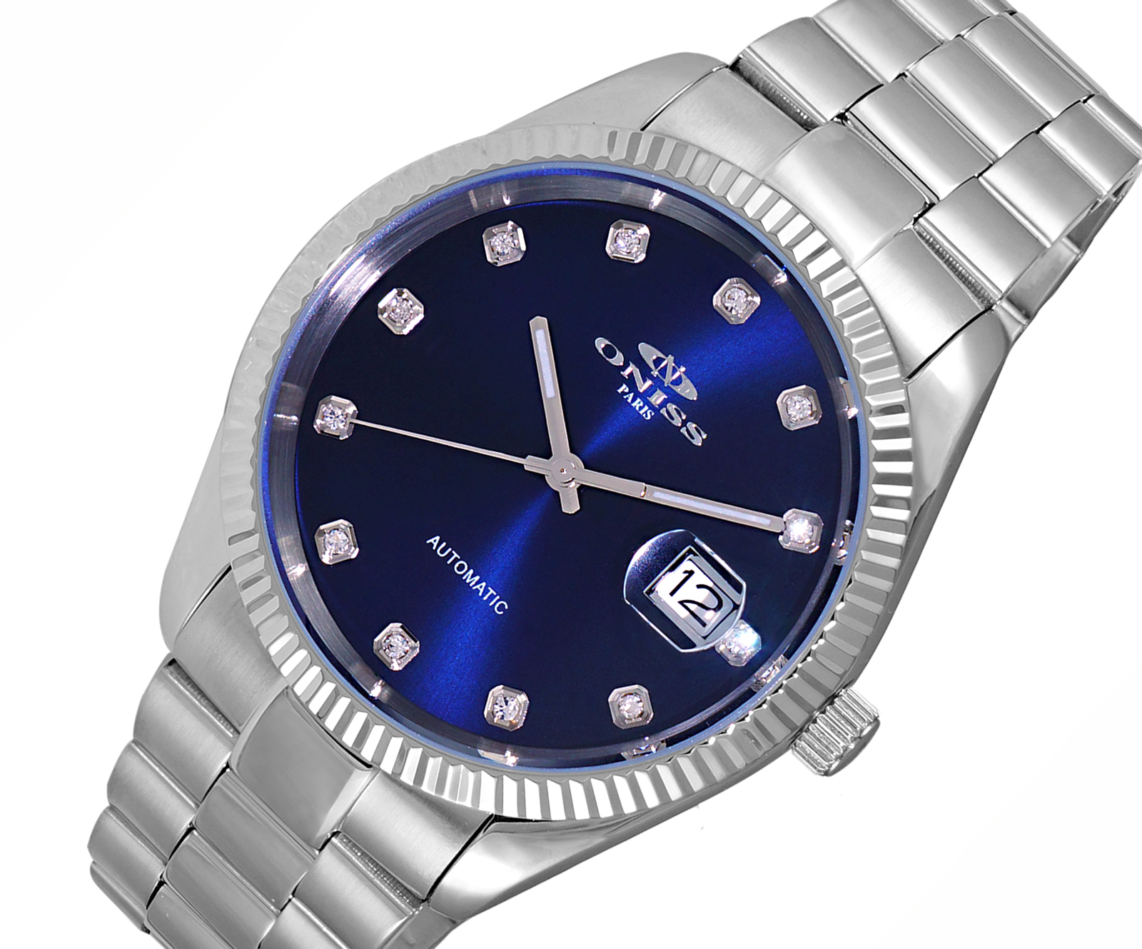 AUTOMATIC - 24 JEWELS MOVEMENT w/ EXHIBITION BACK AND MOP DIAL WITH ...