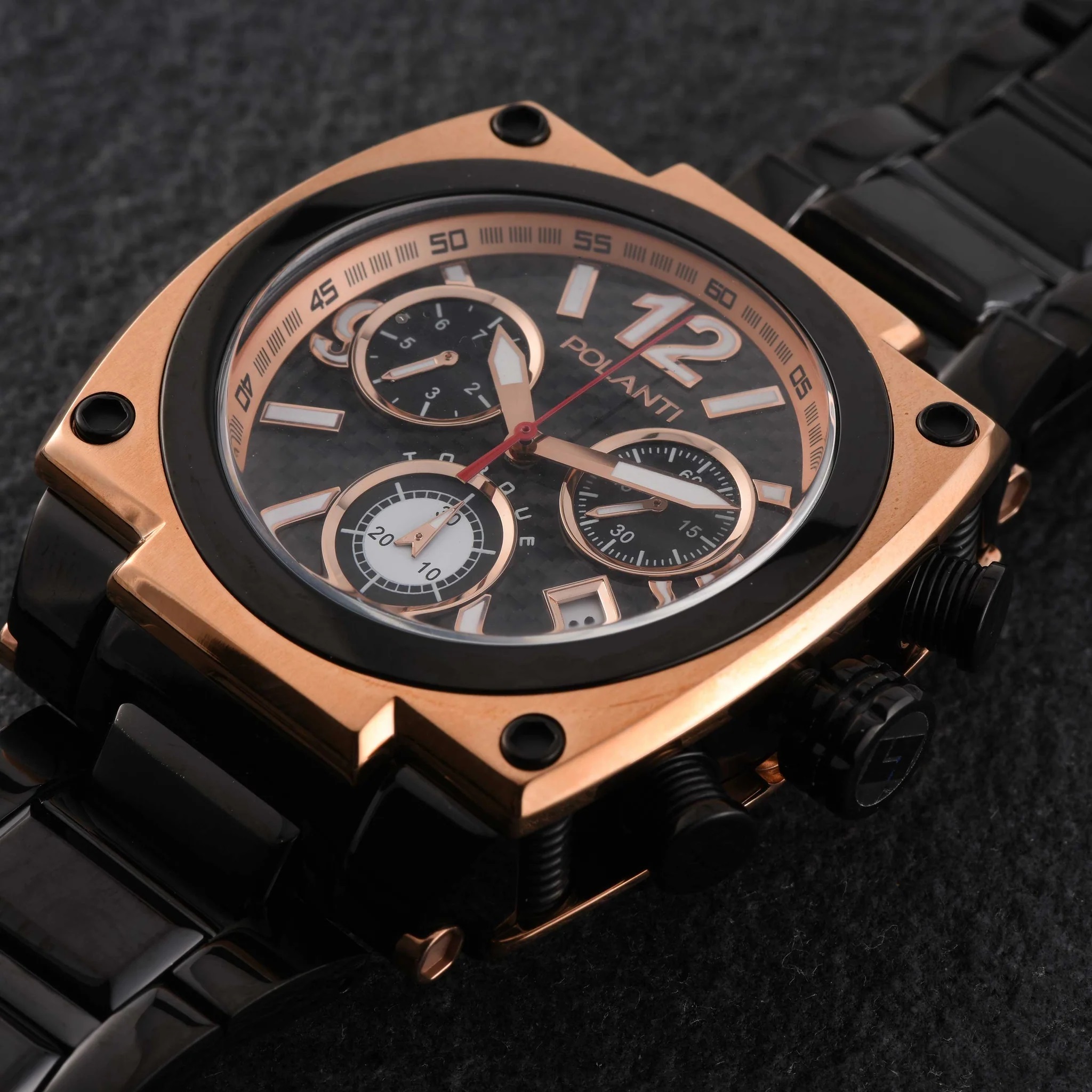 Brand New LeChateau Torque II Chrono Swiss chronograph move't, Black ...