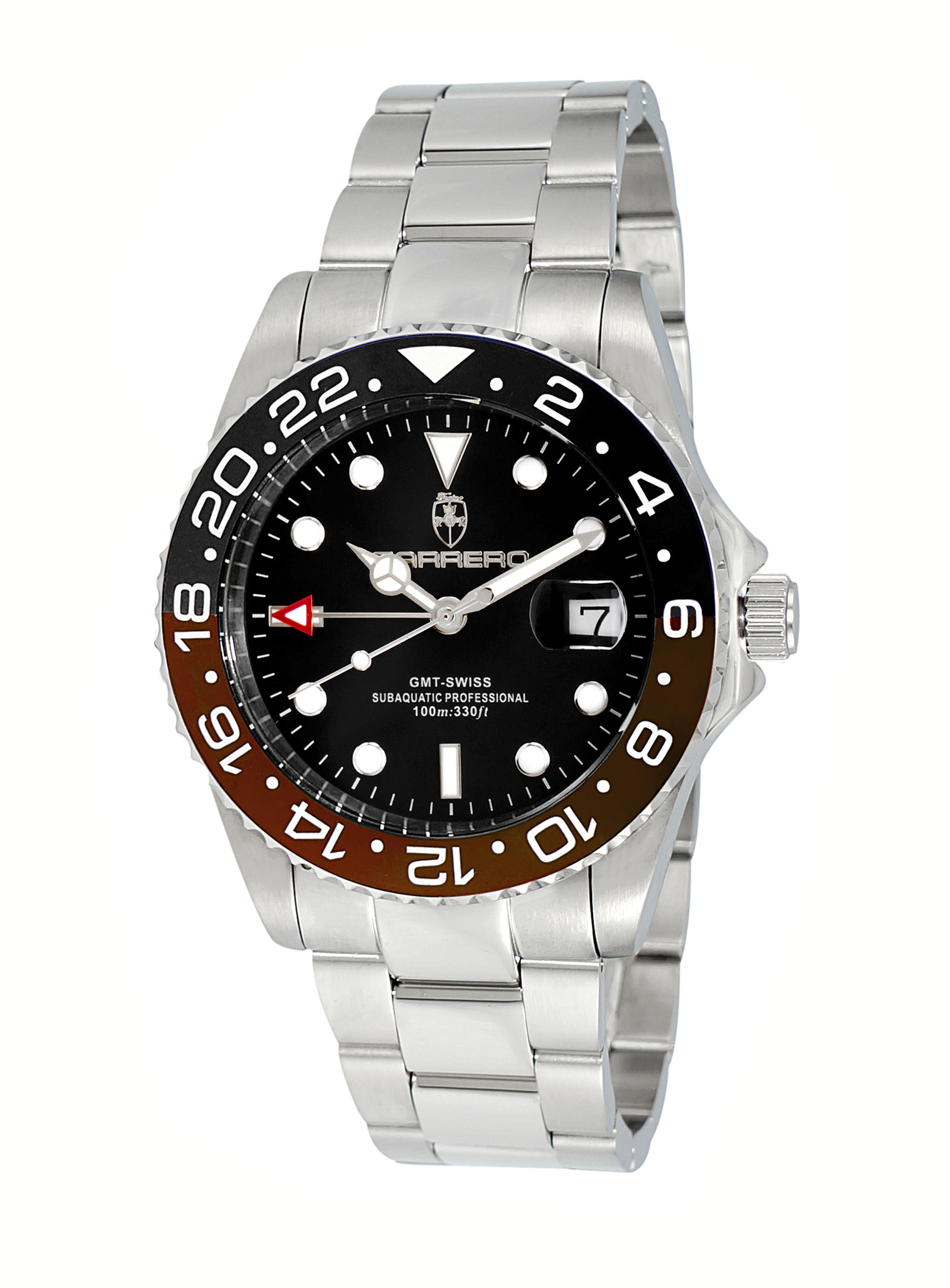 Lechateau - TC ,SWISS QUARTZ Black Date- Dial, with Magnifying glass ...