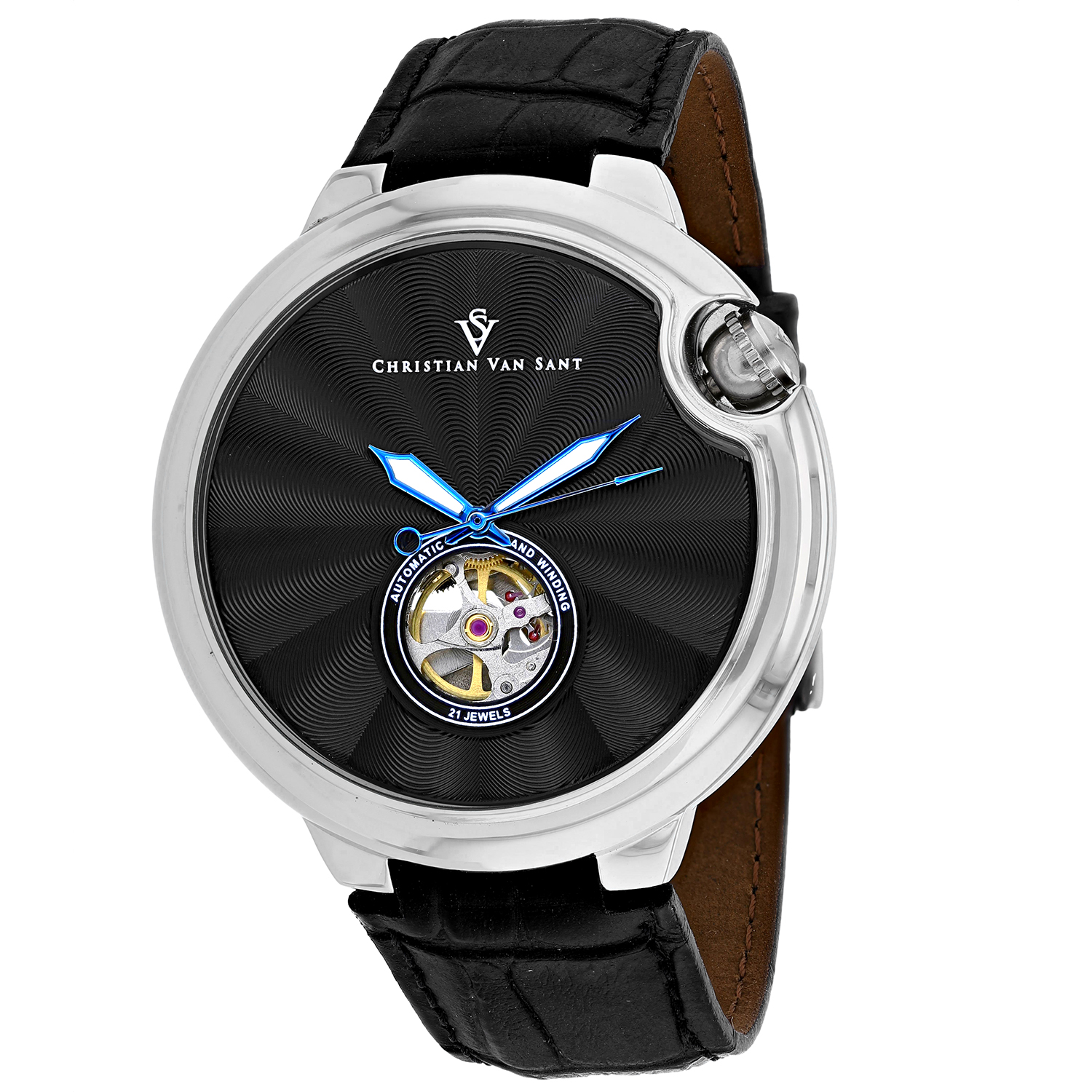 Christian Van Sant Men's Cyclone Automatic, Heart Beat with Exhibition ...