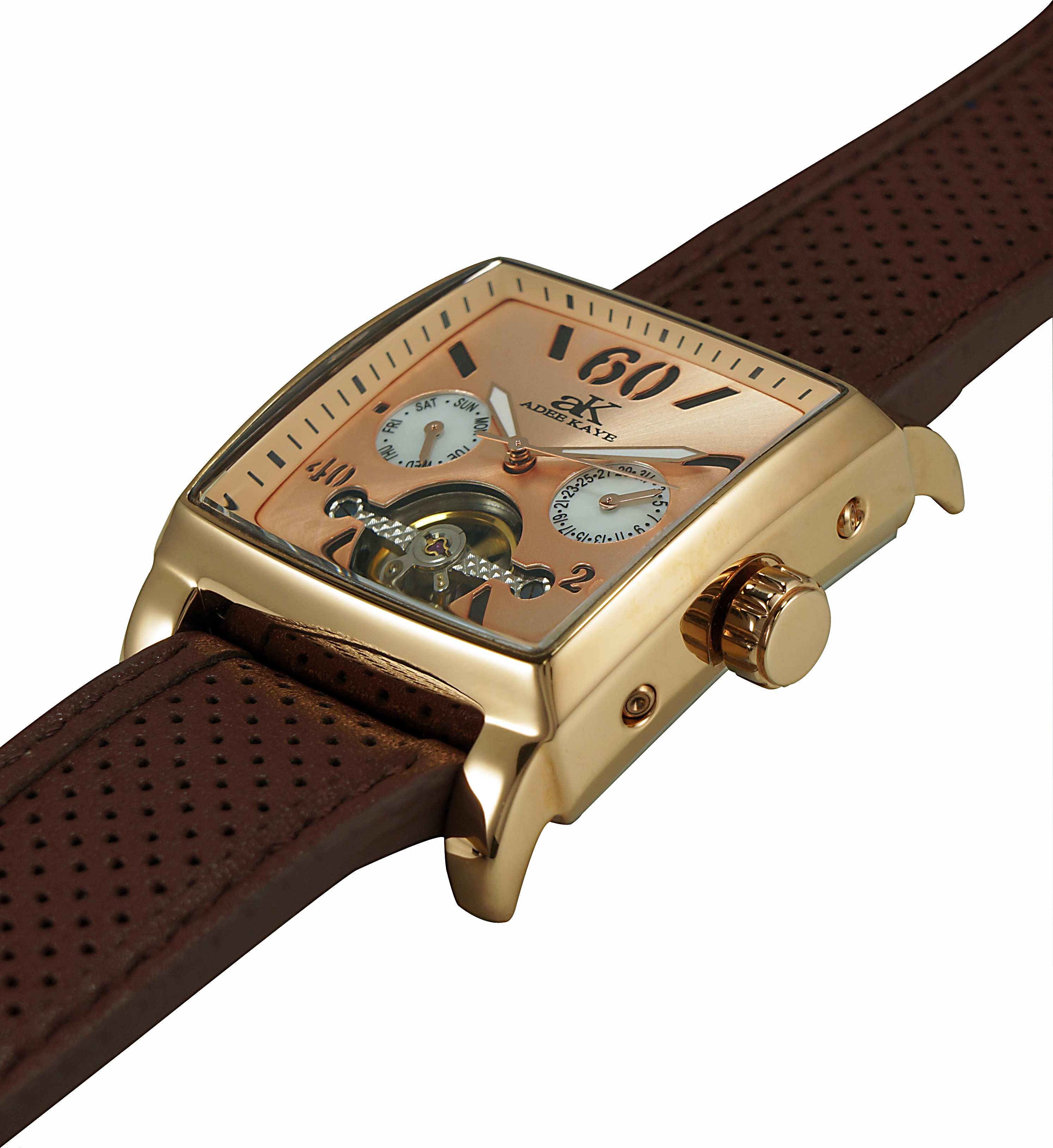 ADEE KAYE AK9043-MRG "STAINLESS STEEL, GENUINE LEATHER BAND, SEAGULL 20 ...