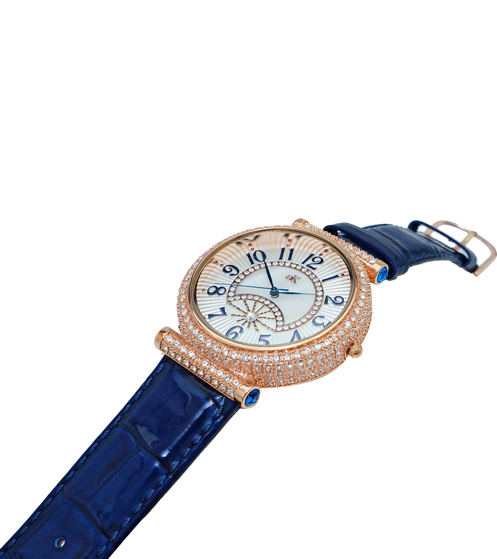 ADEE KAYE, "FLORENCE" ROSE TONE, 239 pcs TOTAL STONE, WHITE MOP DIAL ...