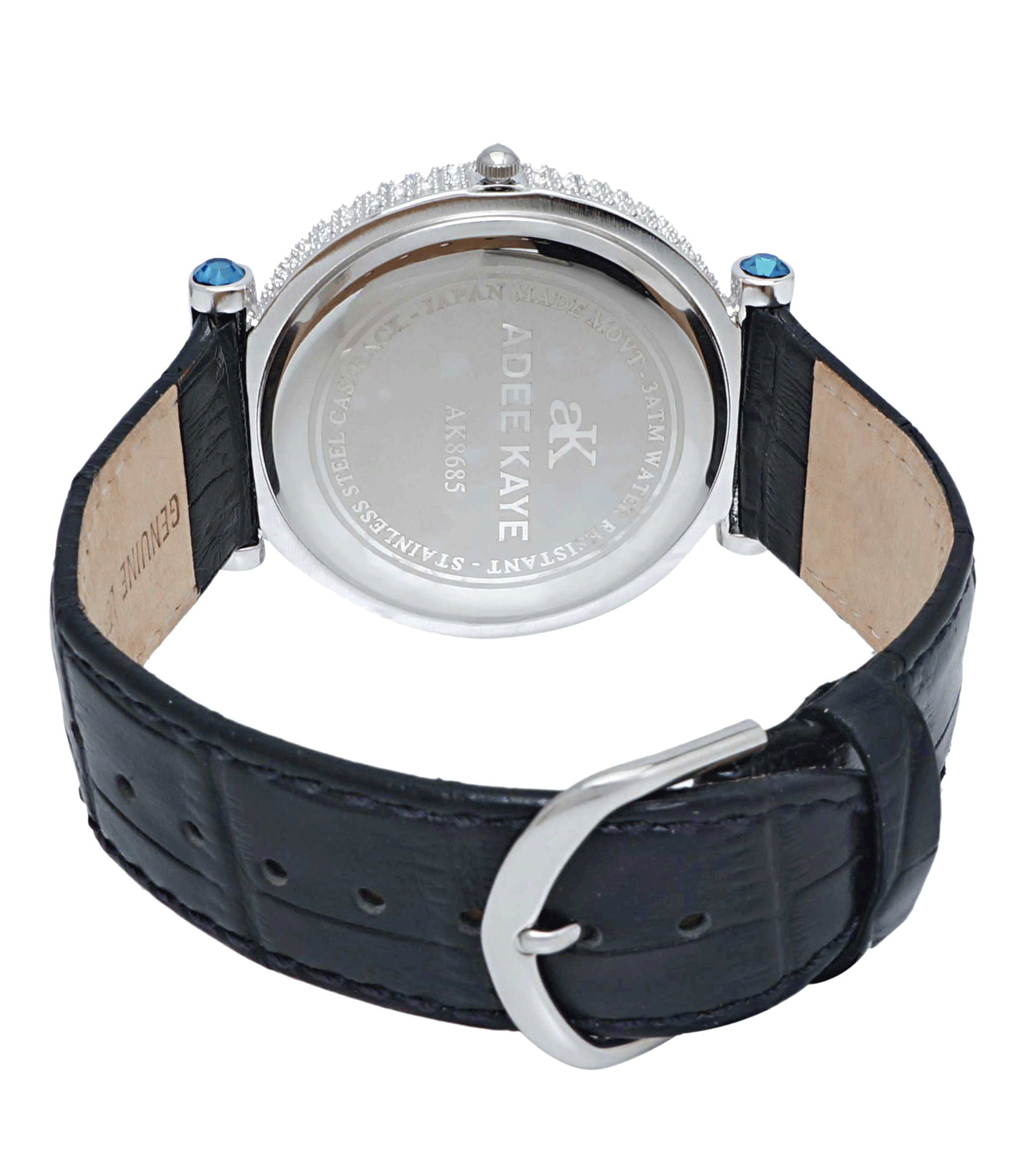 ADEE KAYE, "FLORENCE" SILVERTONE, 239 pcs TOTAL STONE, WHITE MOP DIAL ...