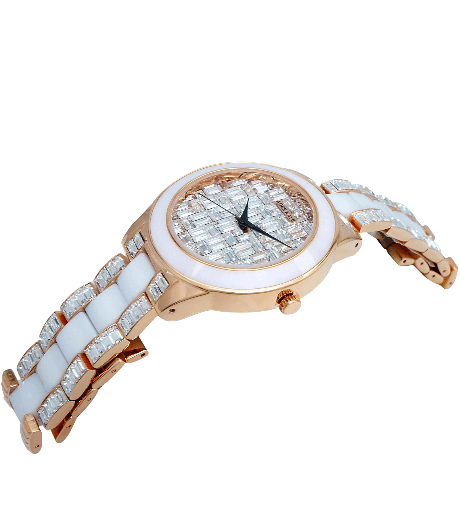 ADEE KAYE FLORENCE, WHITE HIGH-TECH CERAMIC , 72 pcs BAGUETTE SETTING ...