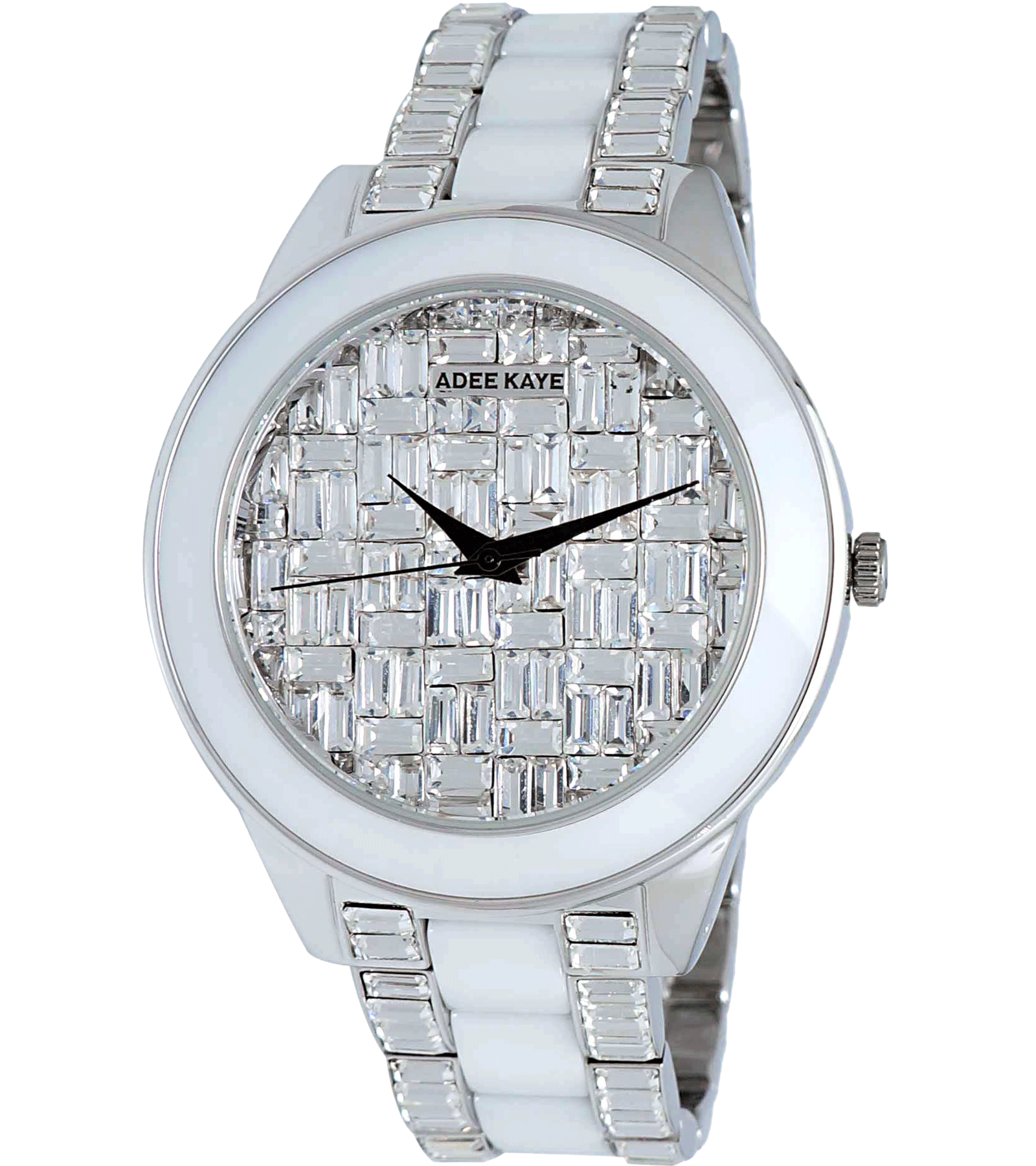 ADEE KAYE FLORENCE , WHITE HIGH-TECH CERAMIC AND SILVER TONE STAINLESS ...