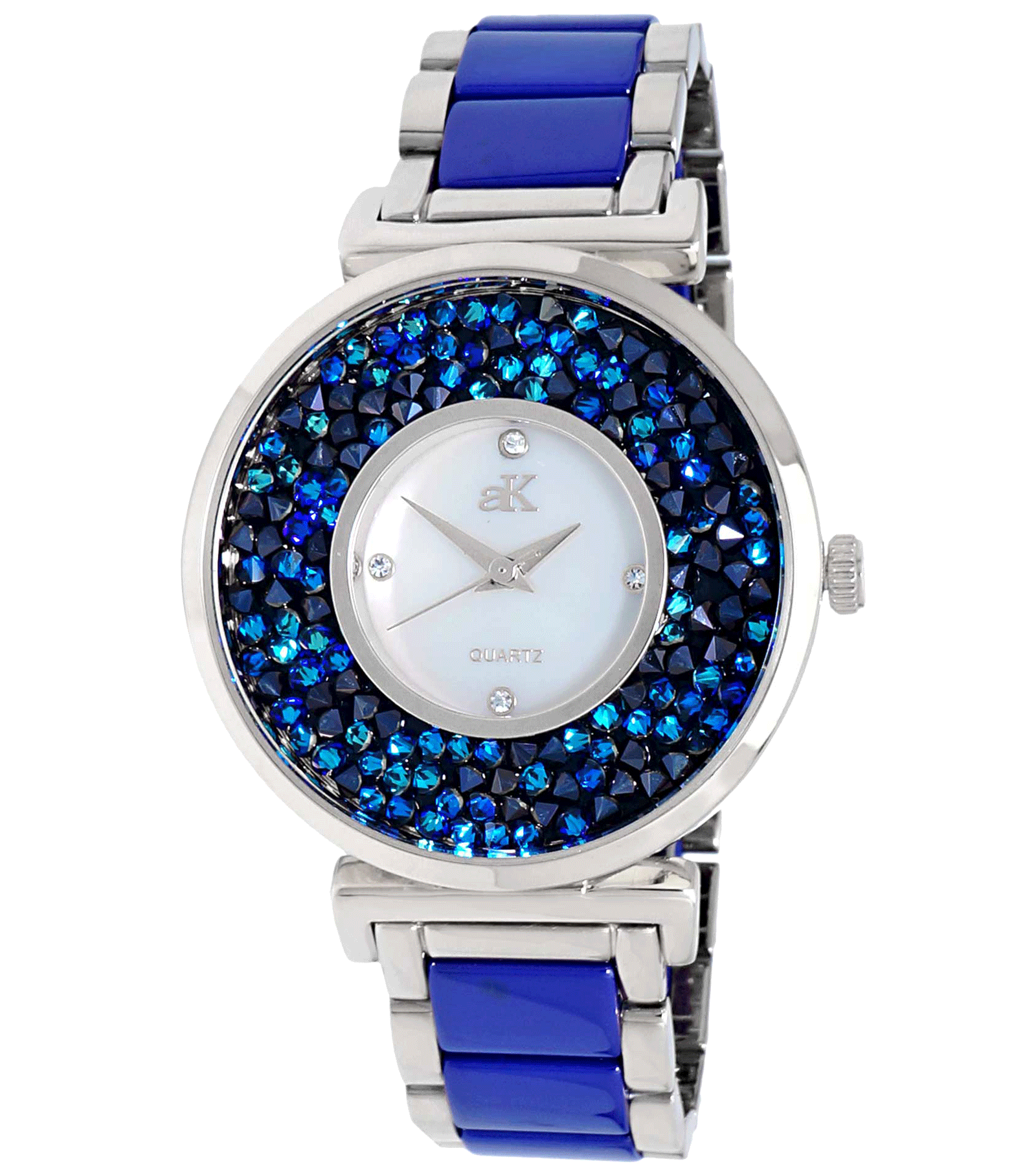 ADEE KAYE LADIES, BLUE HIGH -TECH CERAMIC, AND STAINLESS STEEL CASE ...