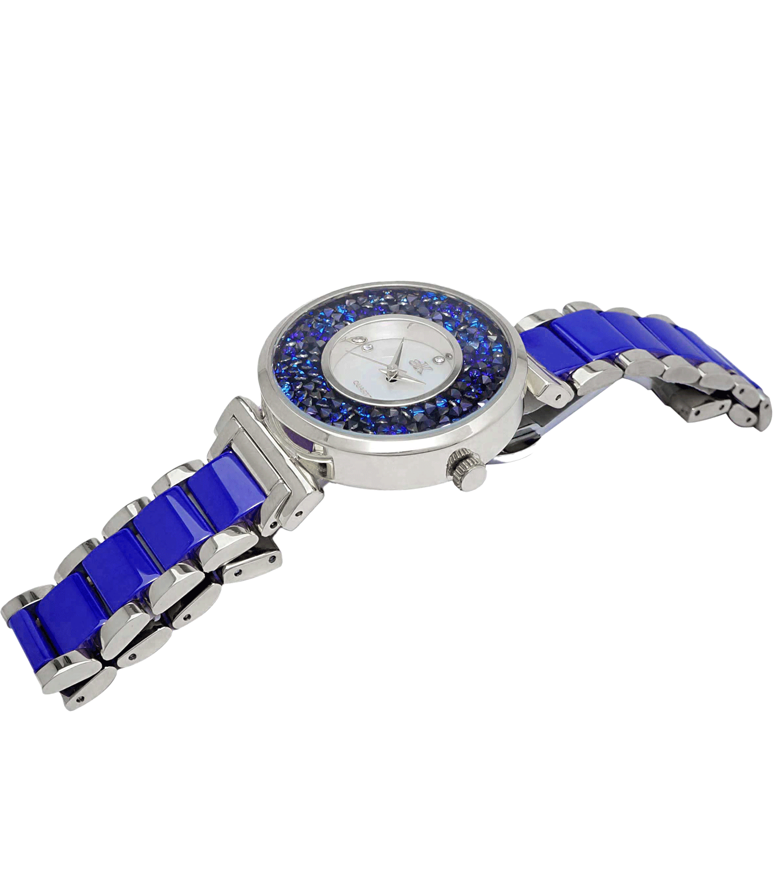 ADEE KAYE LADIES, BLUE HIGH -TECH CERAMIC, AND STAINLESS STEEL CASE ...