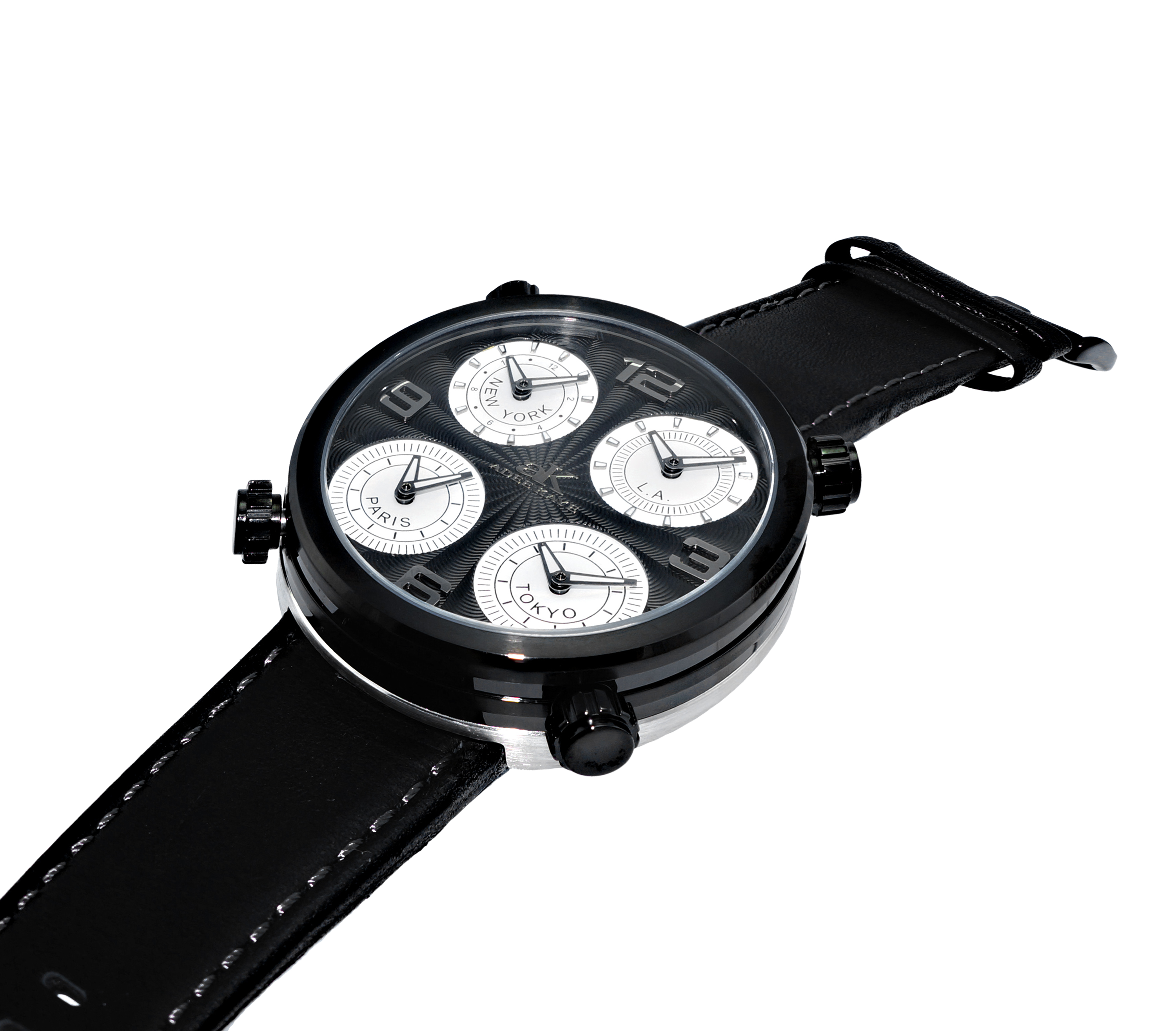 ADEE KAYE WATCHES, 4-TIME ZONE WATCH, DOUBLE LAYER DIAL, GENUINE ...