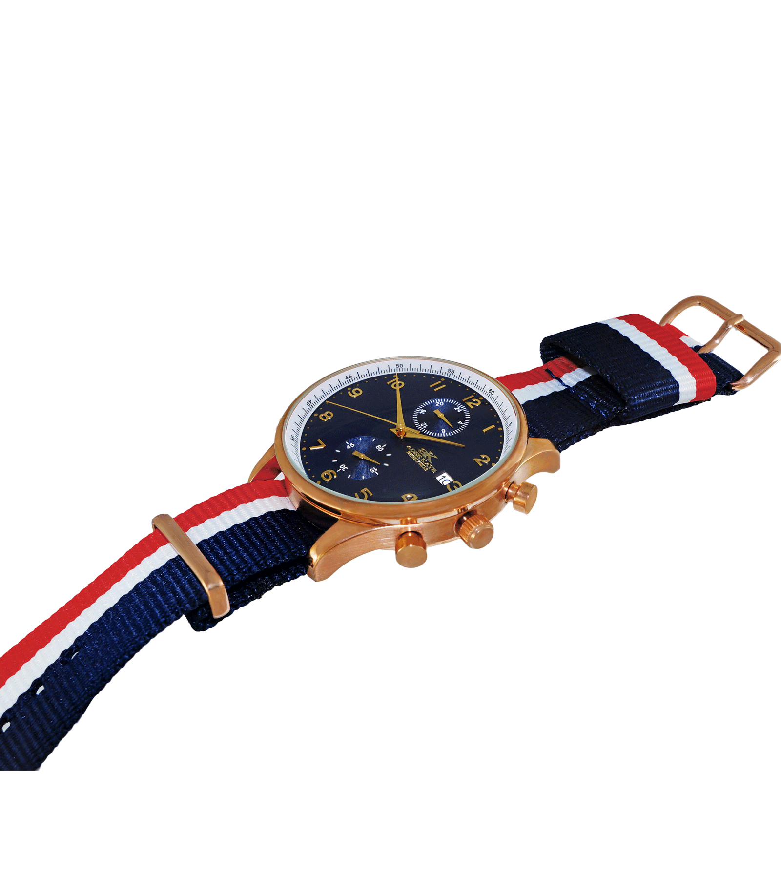 ADEE KAYE WATCHES, DUAL TIME OF 24 HOUR REGULATOR, ROSETINE CASE AND ...