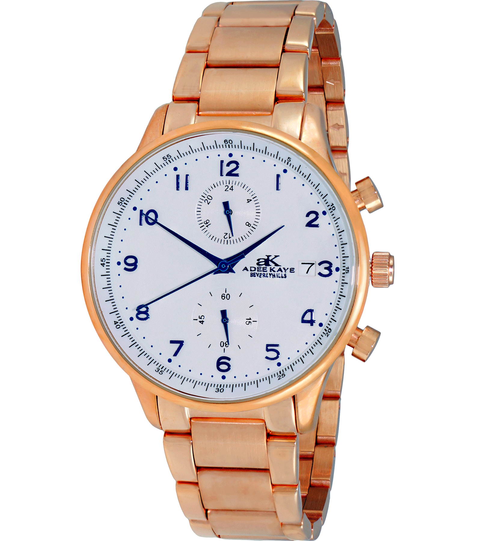 ADEE KAYE WATCHES, DUAL TIME OF 24 HOUR REGULATOR, ROSETINE CASE AND ...