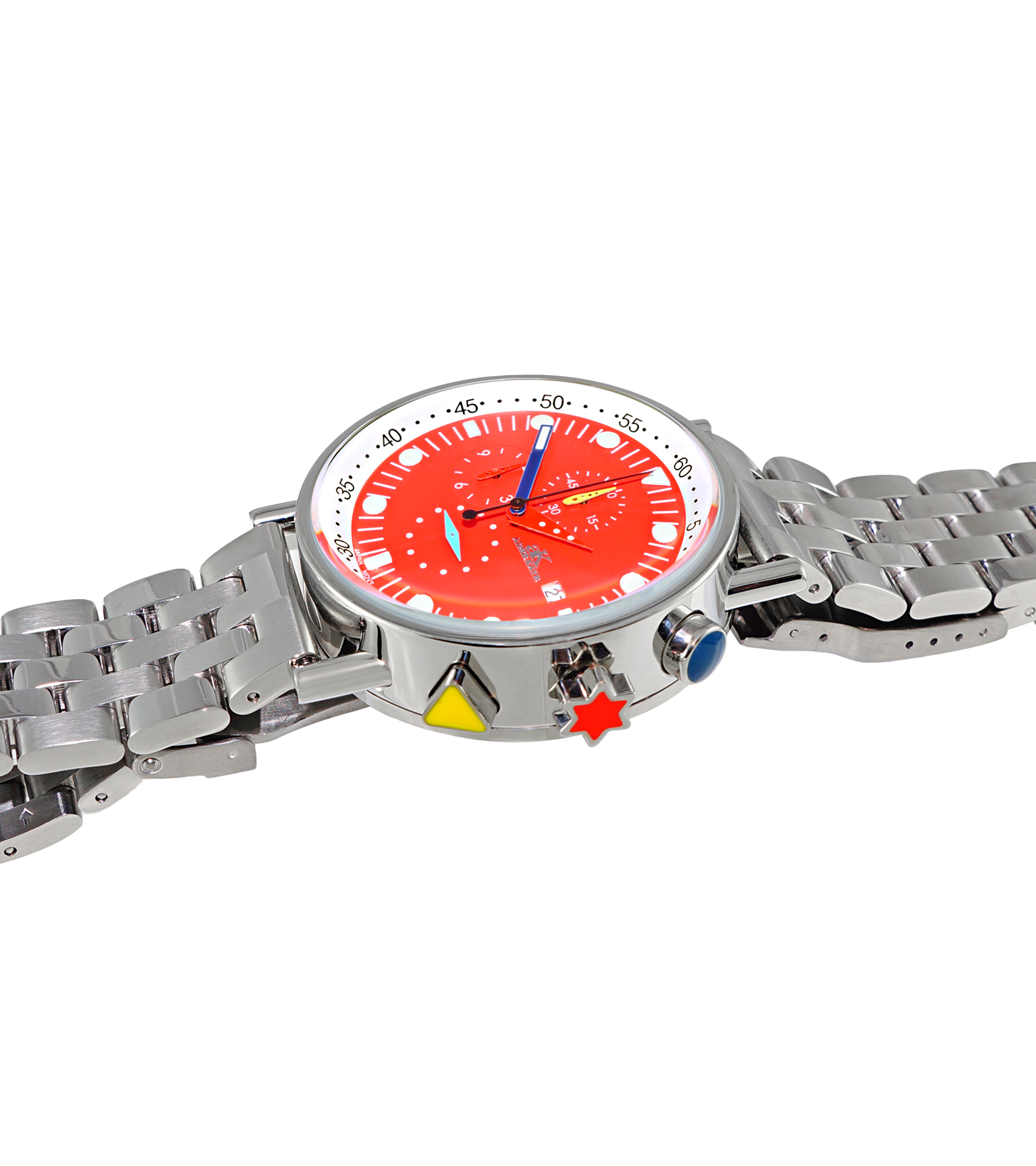 ADEE KAYE WATCHESCHRONOGRAPH MOVEMENT, STAINLESS STEEL CASE AND BAND ...