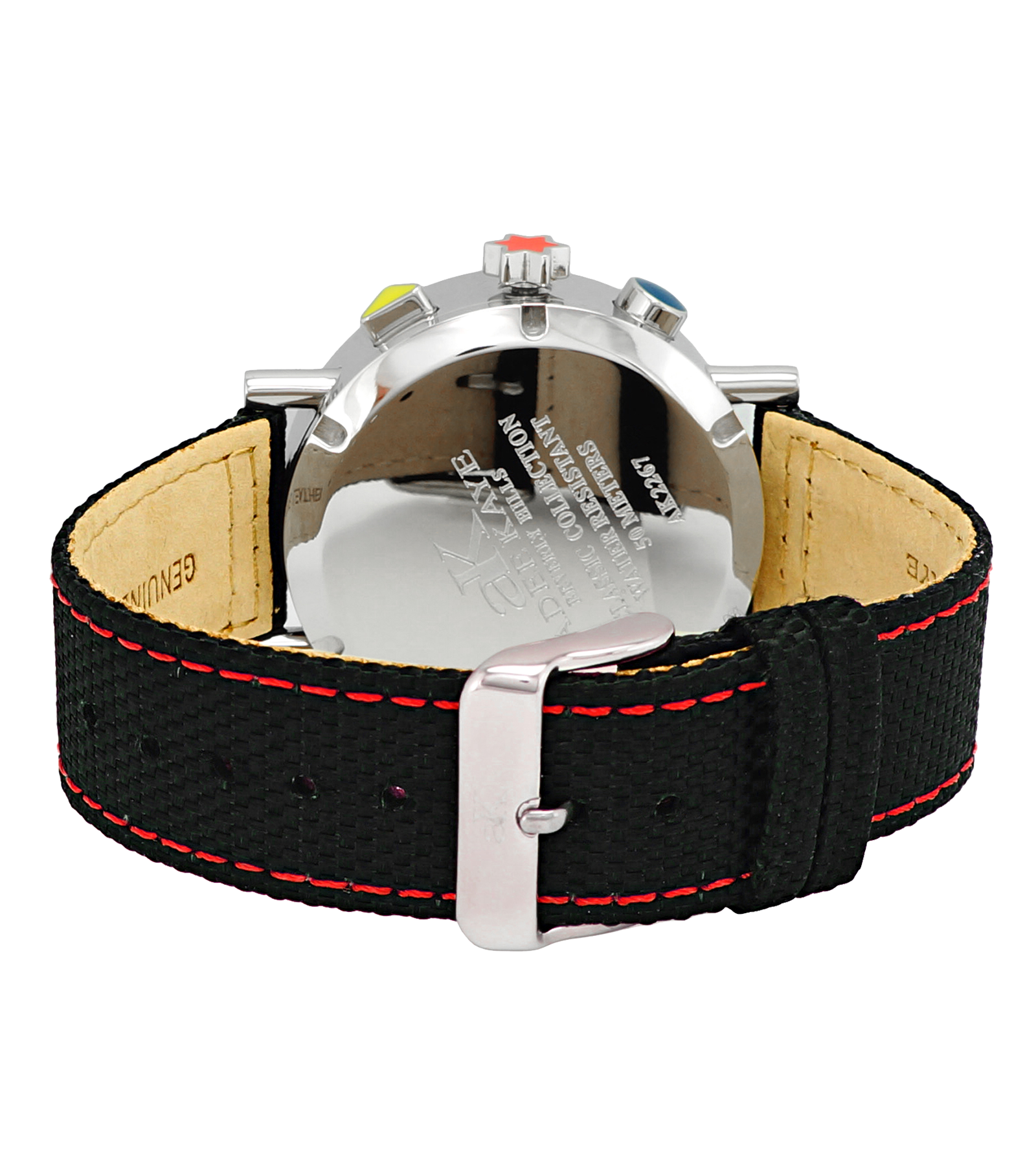 ADEE KAYE WATCHES,CHRONOGRAPH MOVEMENT,RED DIAL, MULTI- COLOR HANDS ...