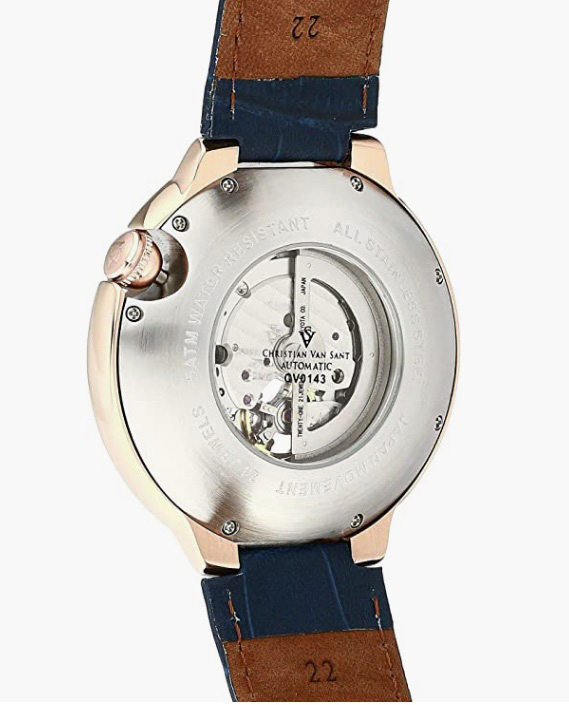 Christian Van Sant Watches Men's Cyclone Automatic, Blue Dial - Rose ...