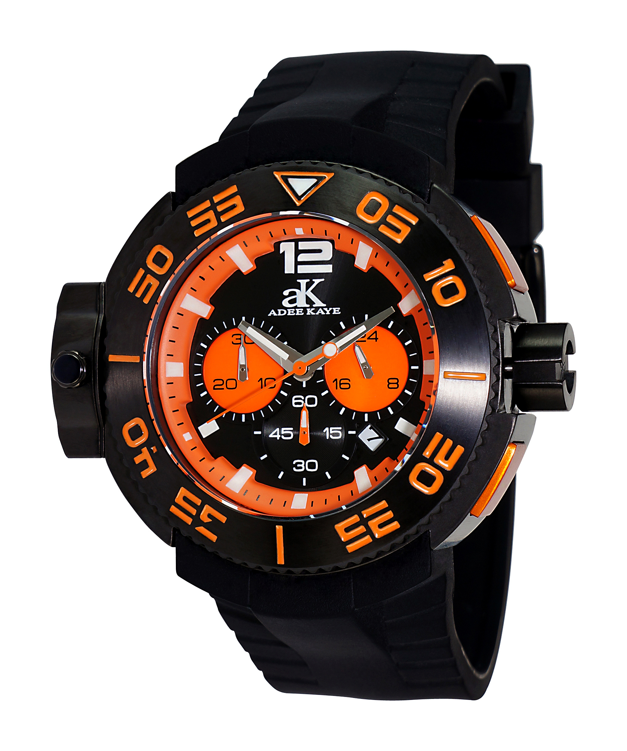 CHRONOGRAPH MIYOTA 2-TIME ZONE - 5120 / JS25, MINERAL CRYSTA, SILICON ...