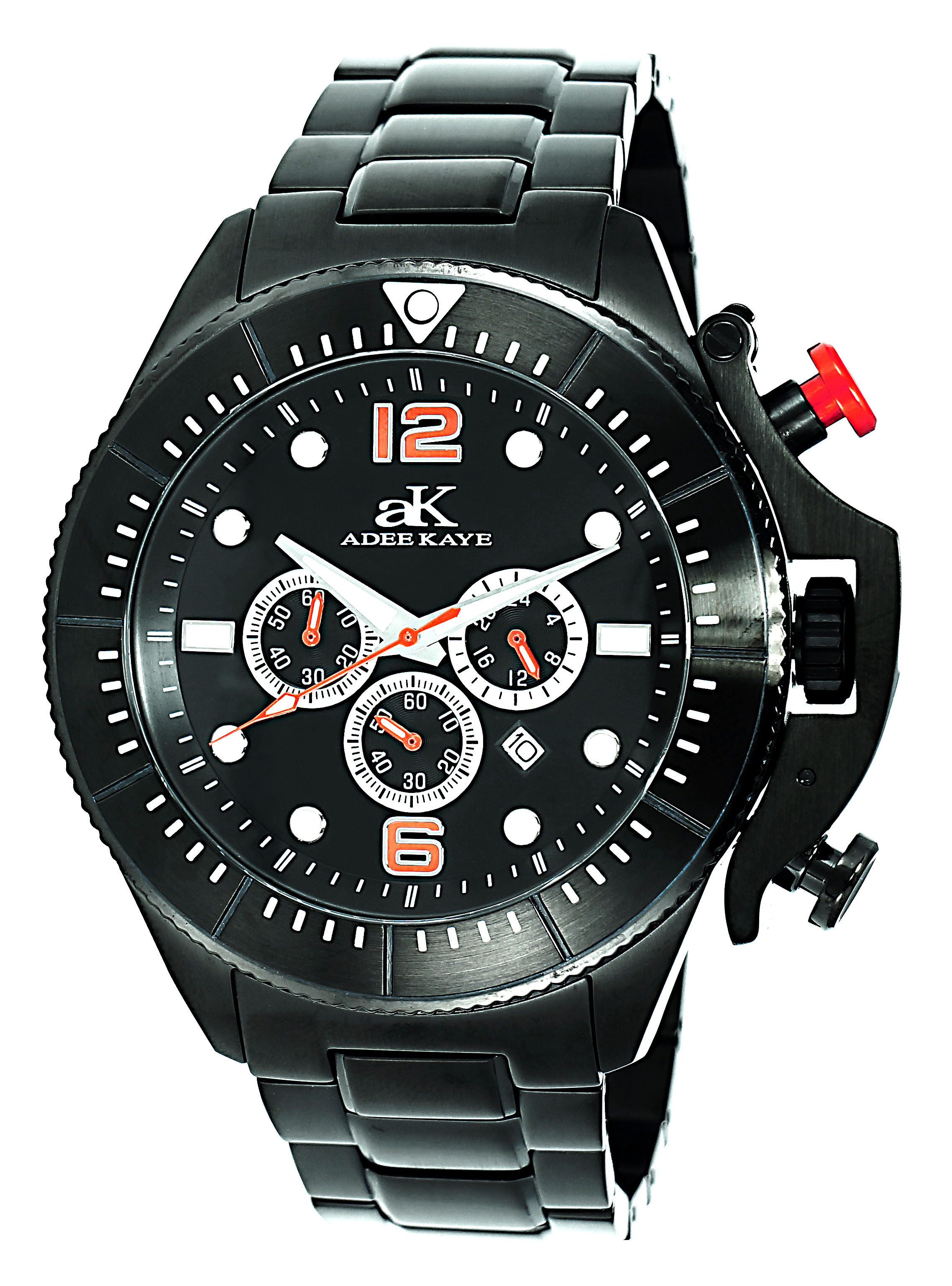 Chronograph Movement, Rotating bezel, w/ designed crown protector ...