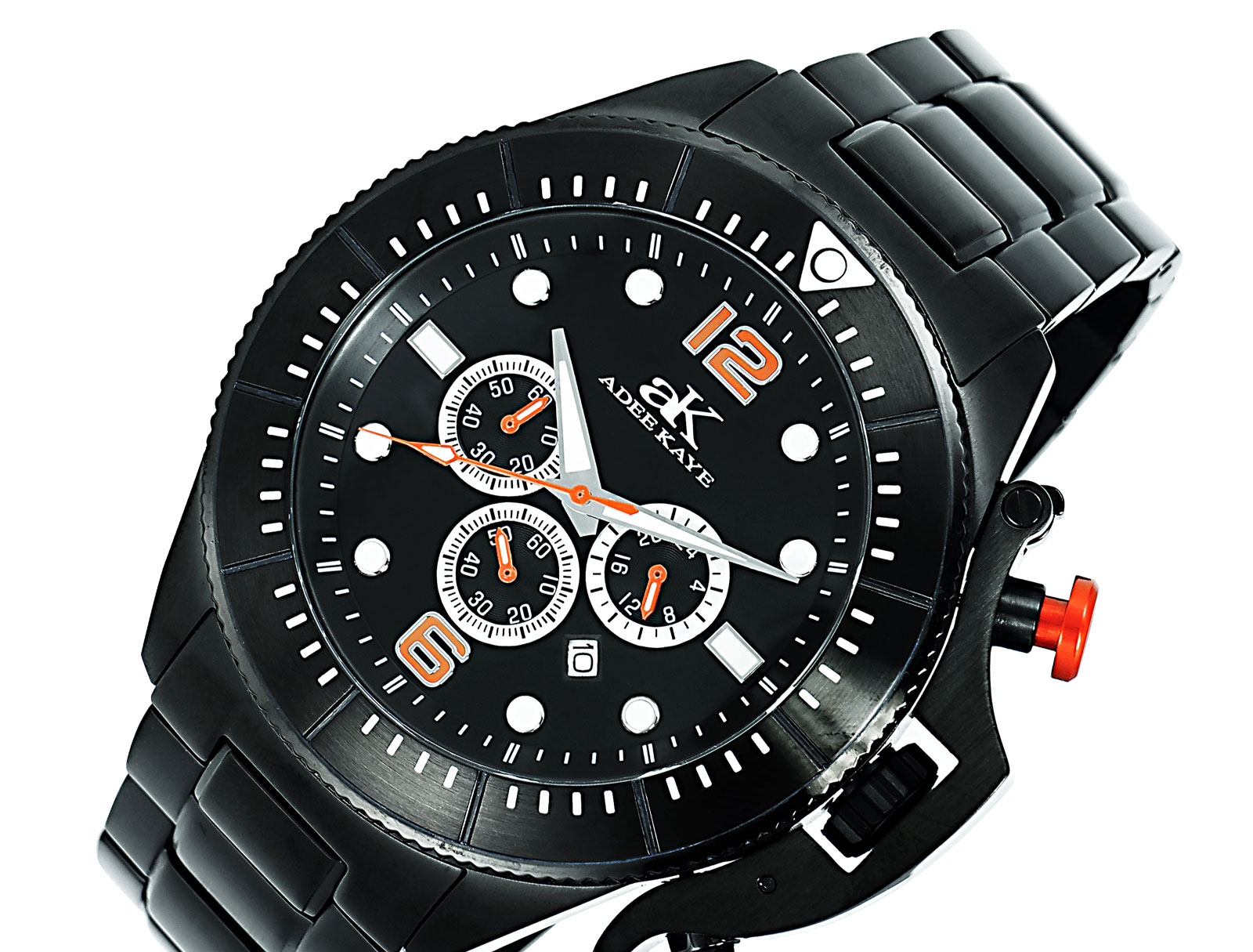 Chronograph Movement, Rotating bezel, w/ designed crown protector ...