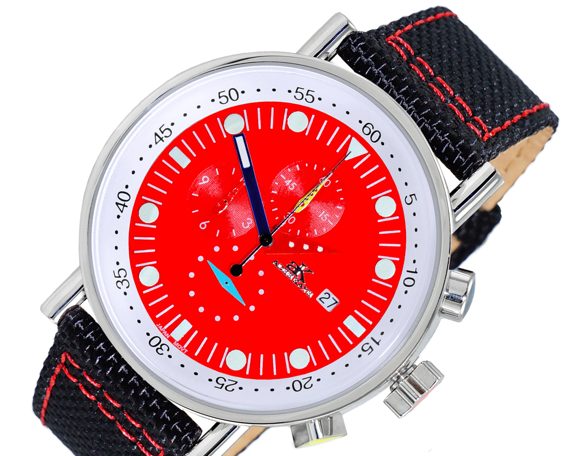CHRONOGRAPH MOVEMENT,RED DIAL, MULTI- COLOR HANDS ,AK2267-40RD - RETAIL ...