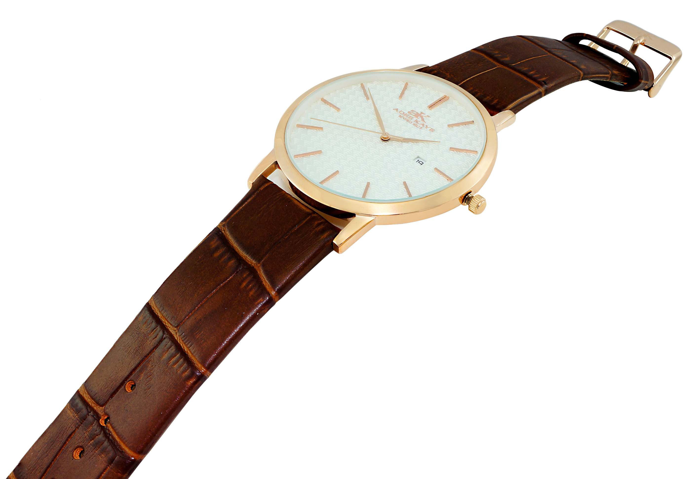 DAY-DATE DIAL, SLIM WATCH, AK3331-MRG/SV, RETAIL AT $350.00 | Property Room