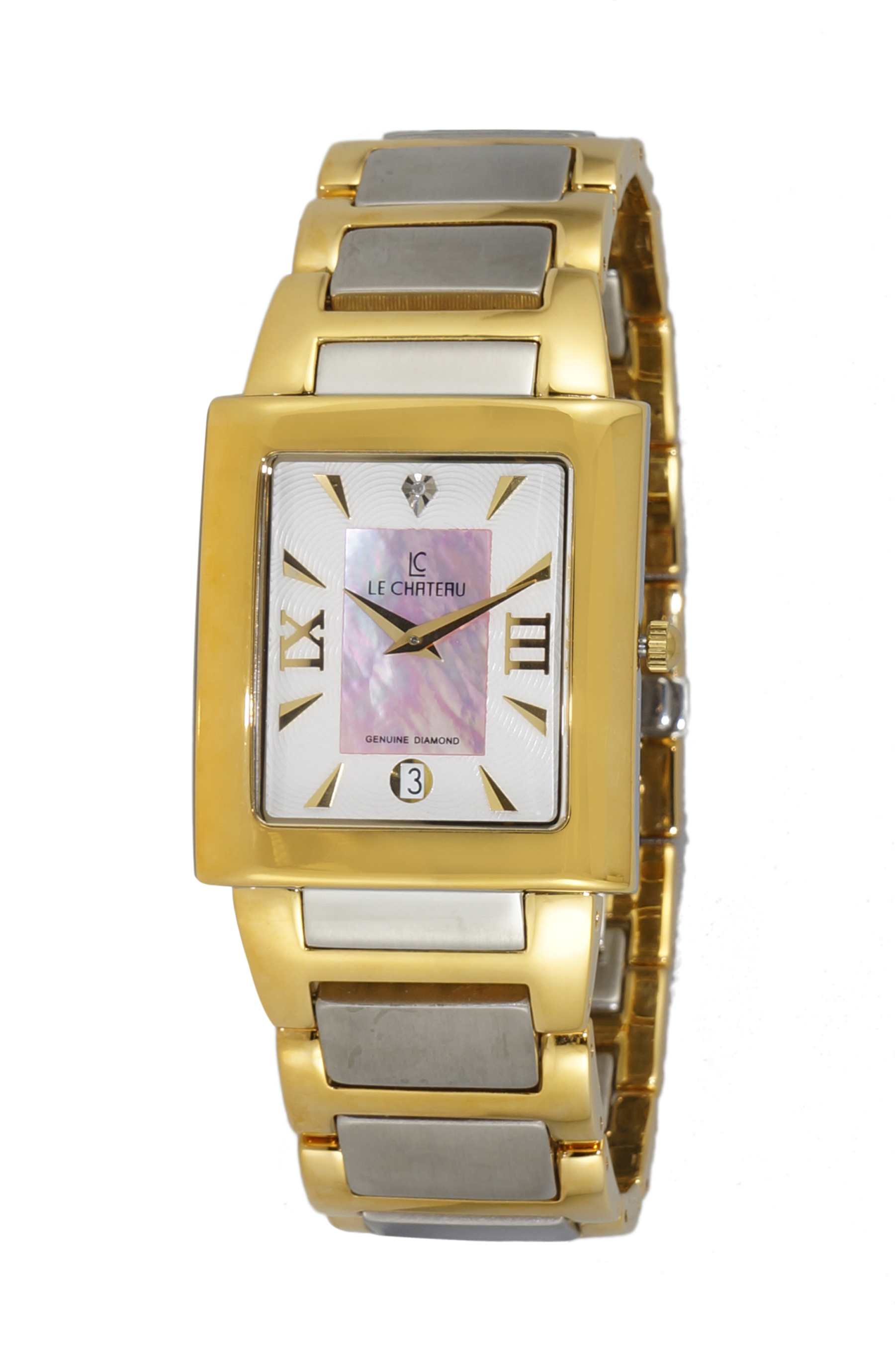 Le Chateau Ladies Watch Genuine Diamonds Indicator - 3 Hands Dial ...