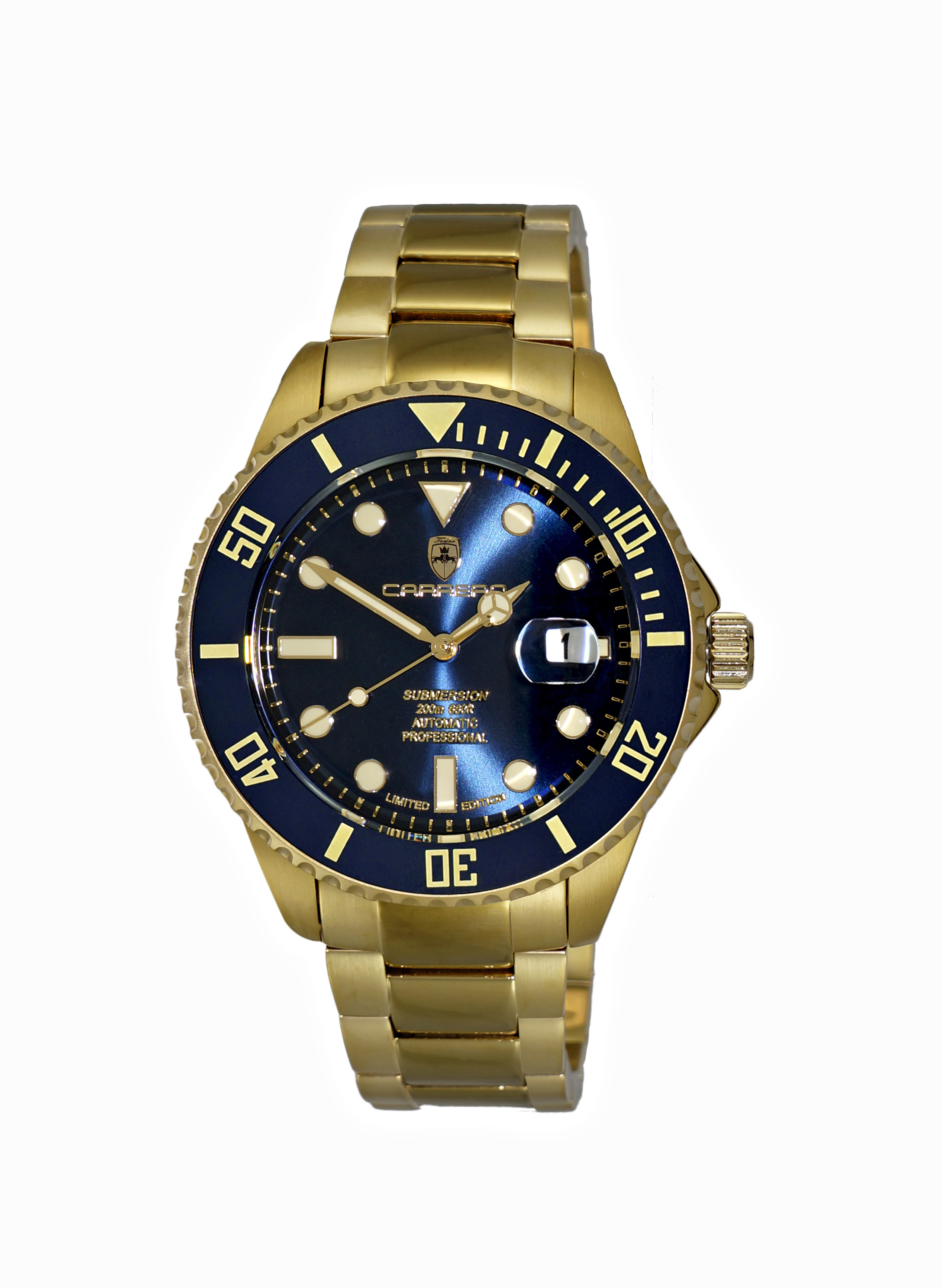 LeChateau, Automatic Sunray Date -Dial with Magnifying Glass ...