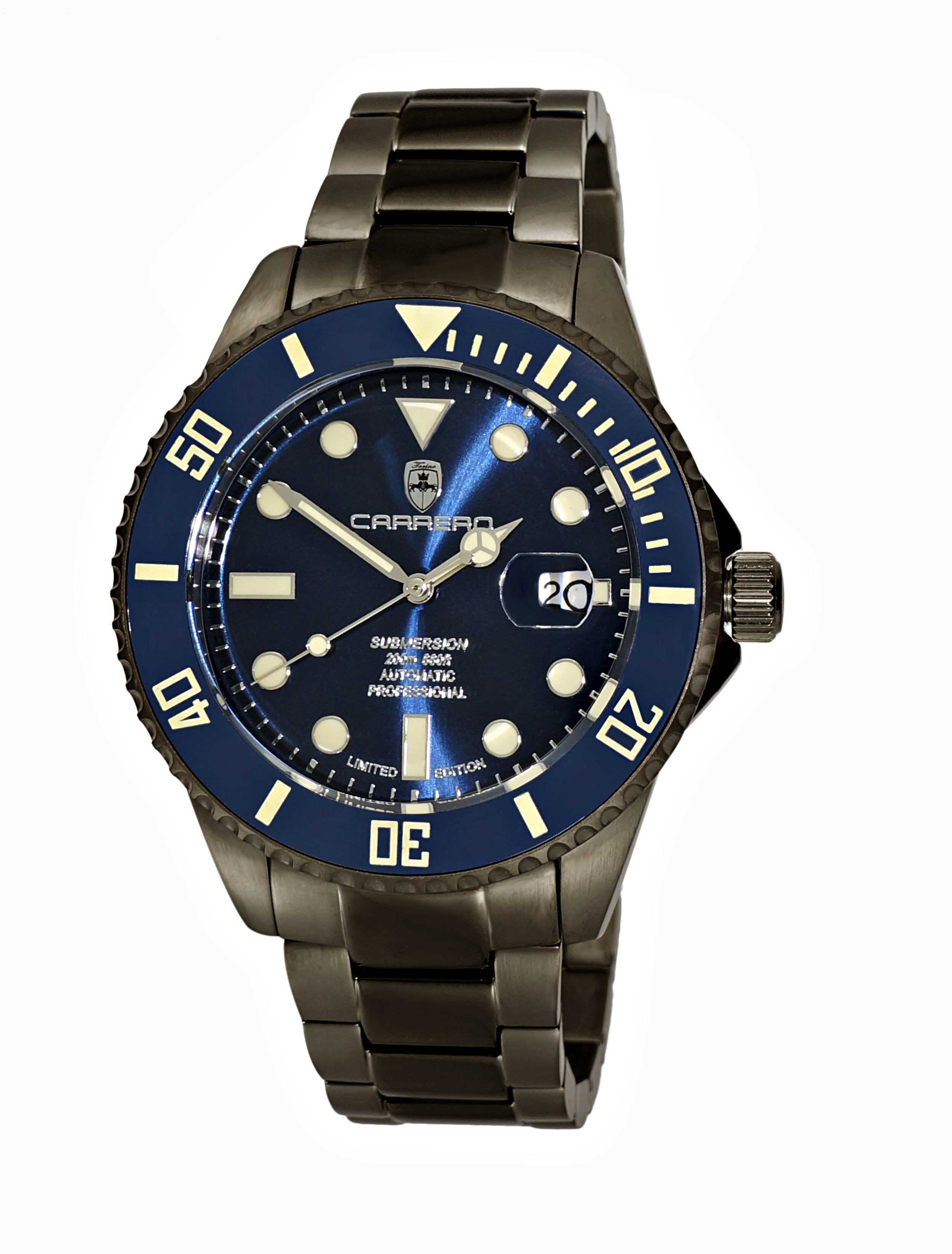 LeChateau, Automatic Sunray Date -Dial with Magnifying Glass ...
