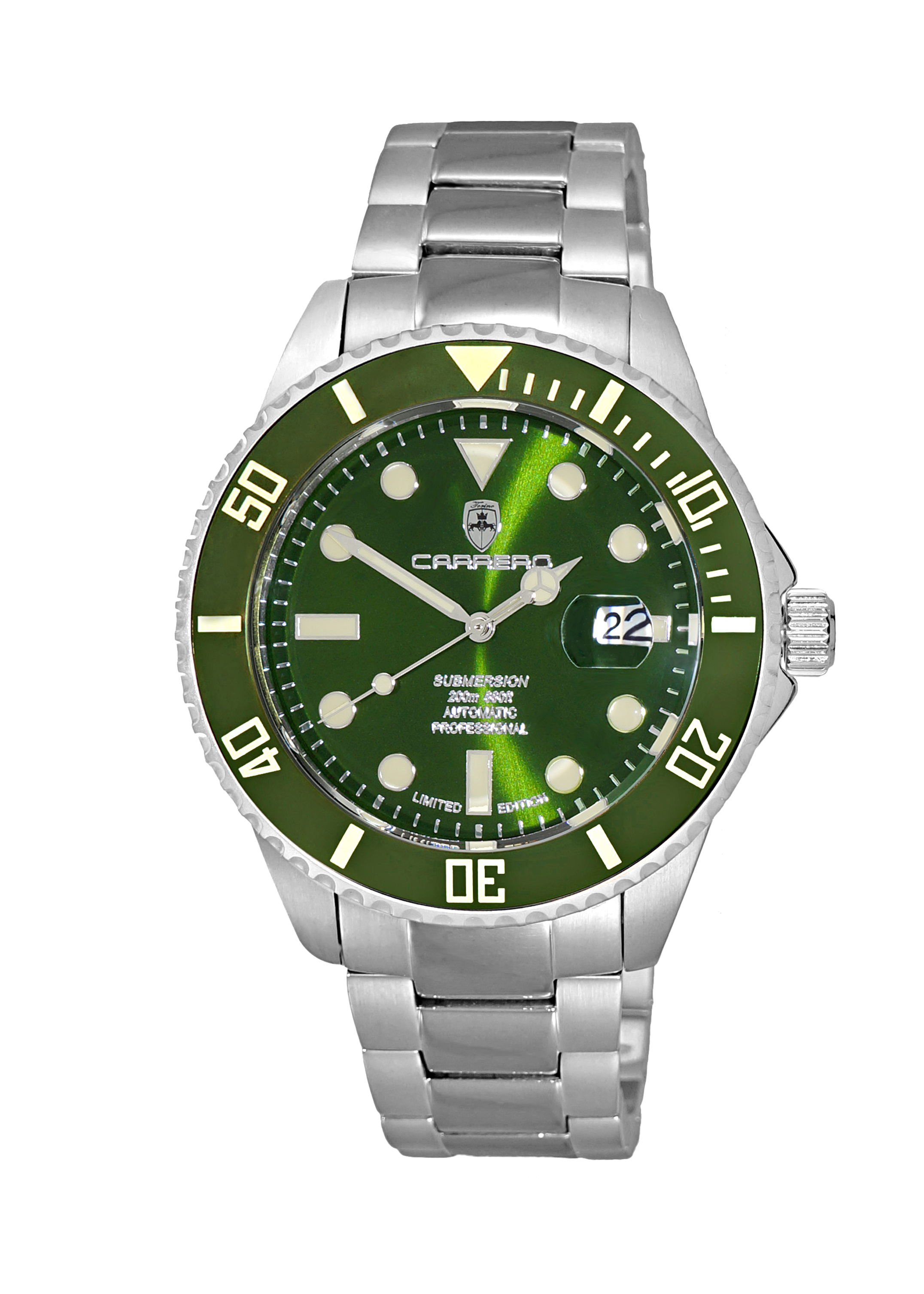 LeChateau, Automatic Sunray Date -Dial with Magnifying Glass ...