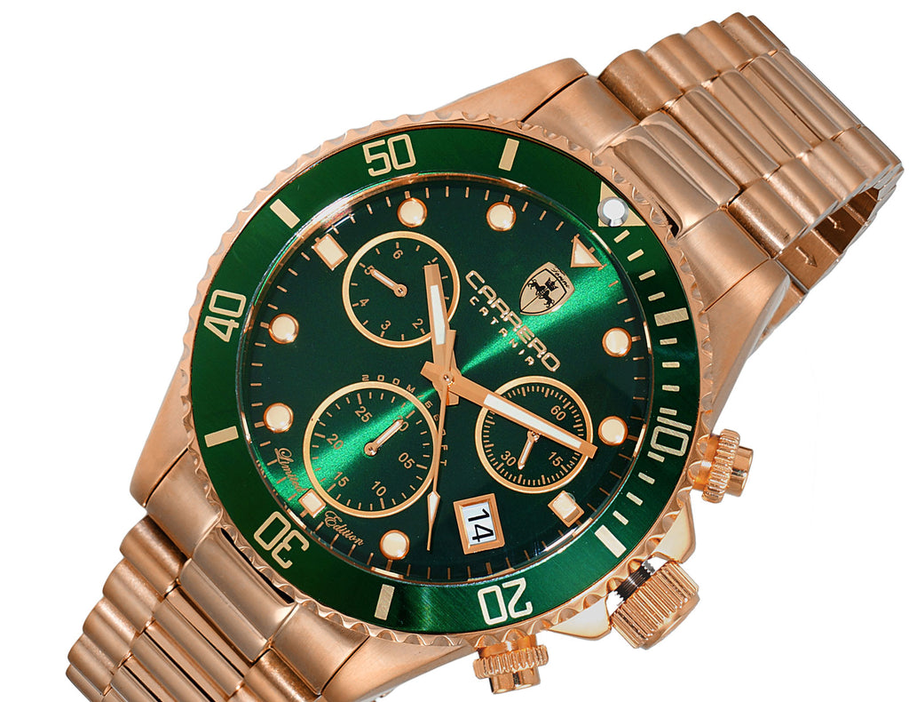 Lechateau , Chronograph , Sunray Date -Dial With Function Pusher ...