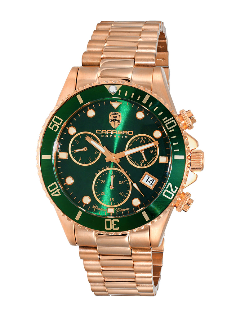 Lechateau , Chronograph , Sunray Date -Dial With Function Pusher ...