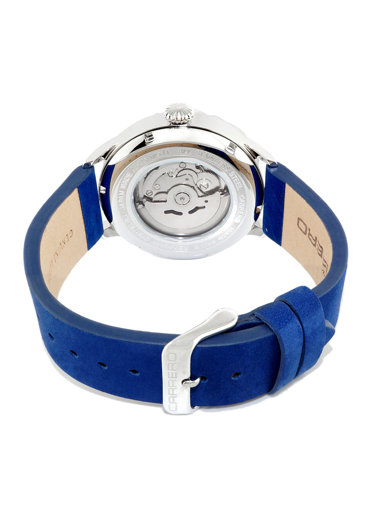 LECHATEAU MEN'S AUTOMATIC NH35 - 24 JEWELS OPEN HEART, EXHIBITION BACK ...