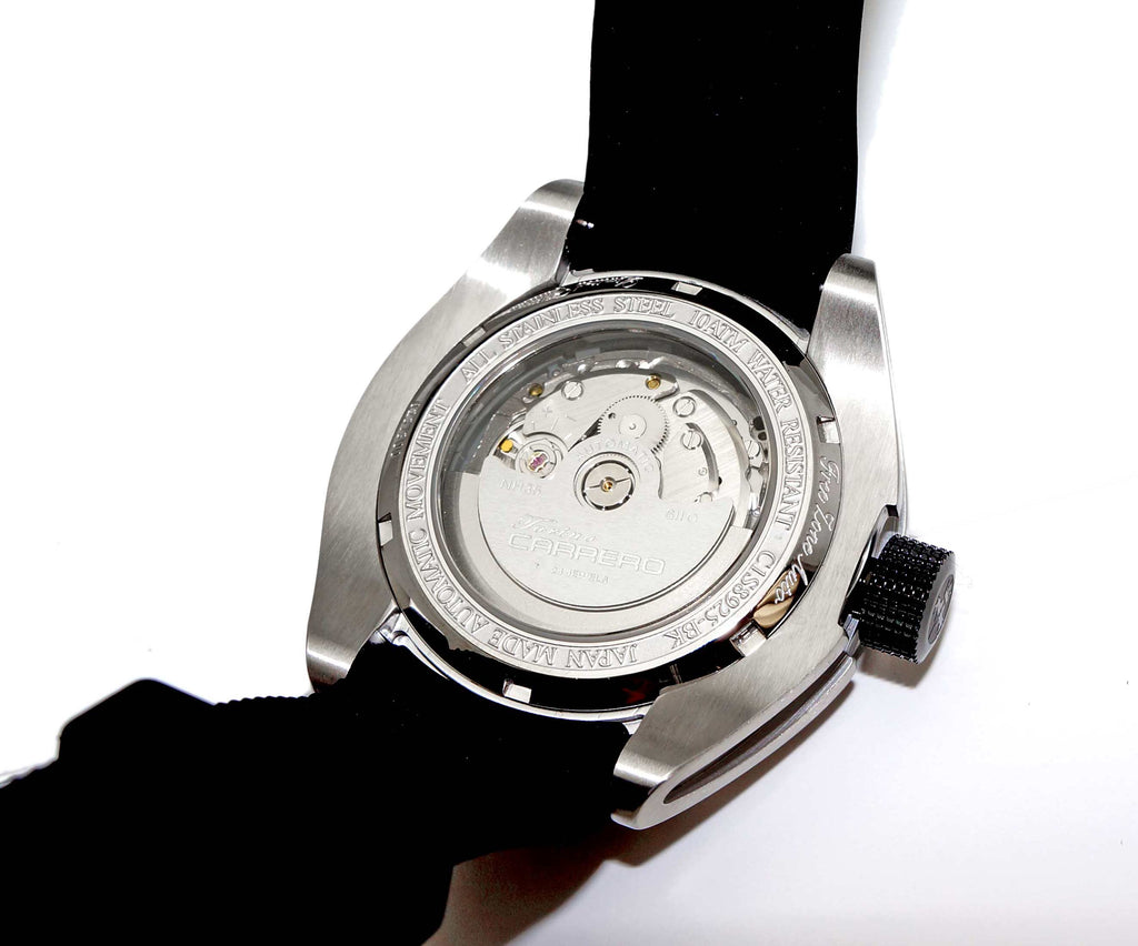 LeChateau, Men's Automatic NH35-24 JEWEL Mov't, Black MOP- Dial - Black ...