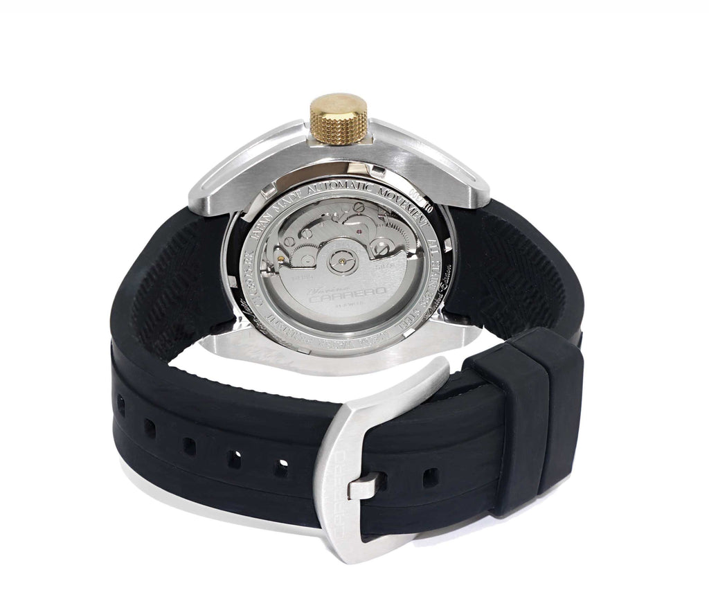 LeChateau, Men's Automatic NH35-24 JEWEL Mov't, Black MOP- Dial - Gold ...