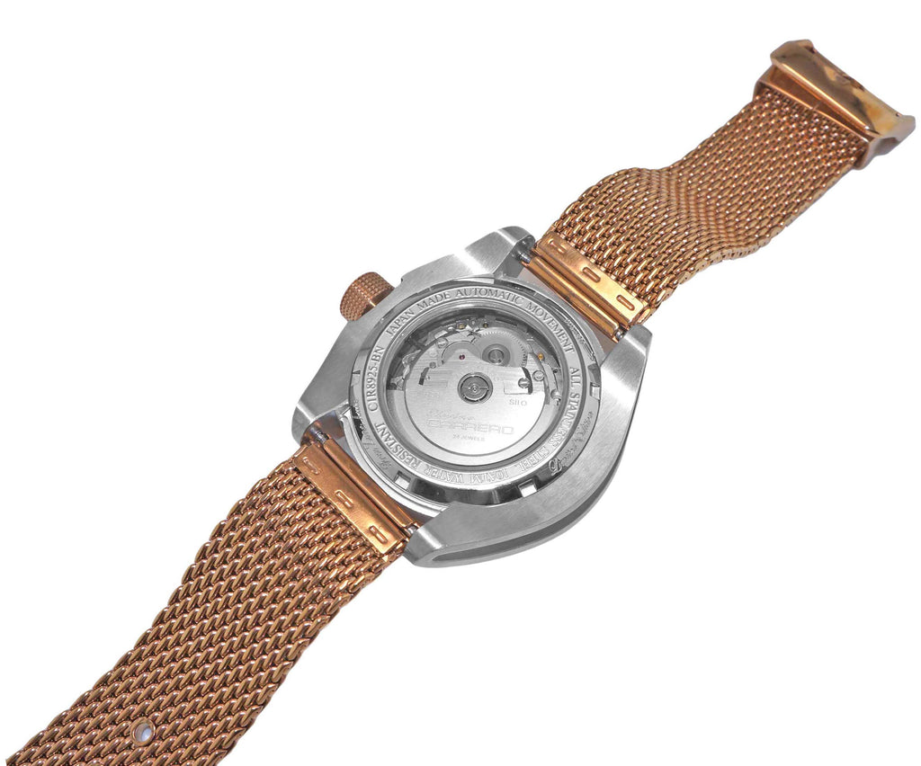 LeChateau, Men's Automatic NH35-24 JEWEL Mov't, Brown MOP- Dial - Black ...