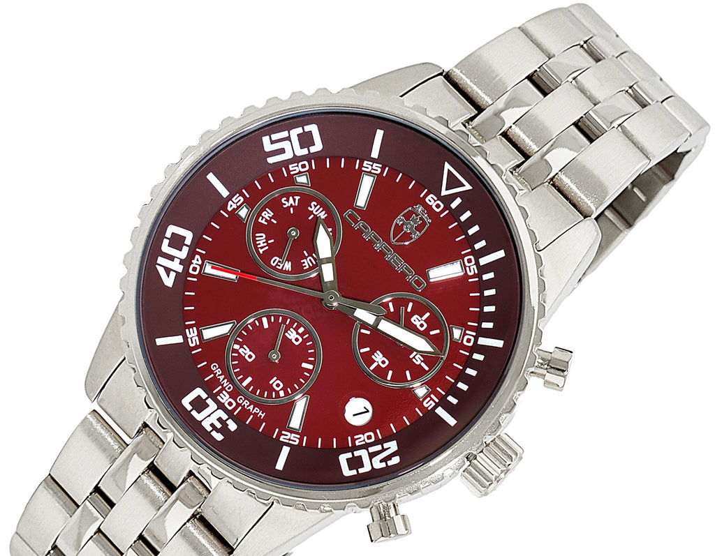 LeChateau - Men's Swiss Mov't RHONDA V-60 Chronograph Men's, Brown Date ...