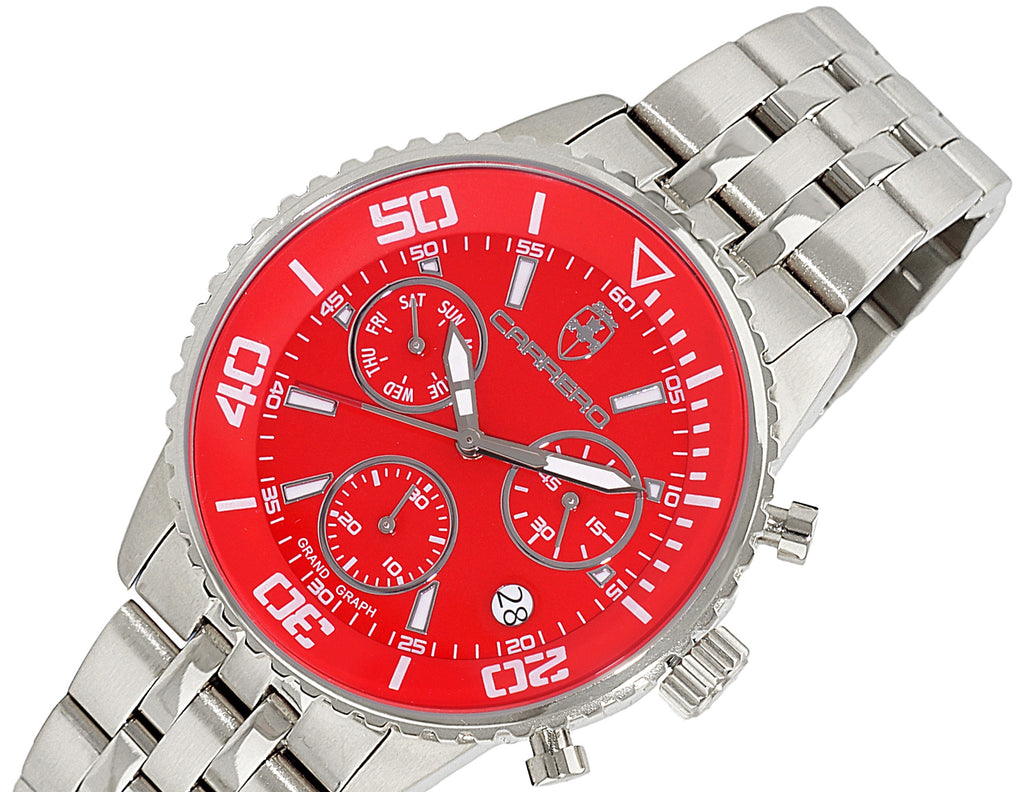 LeChateau - Men's Swiss Mov't RHONDA V-60 Chronograph Men's, Red Date ...