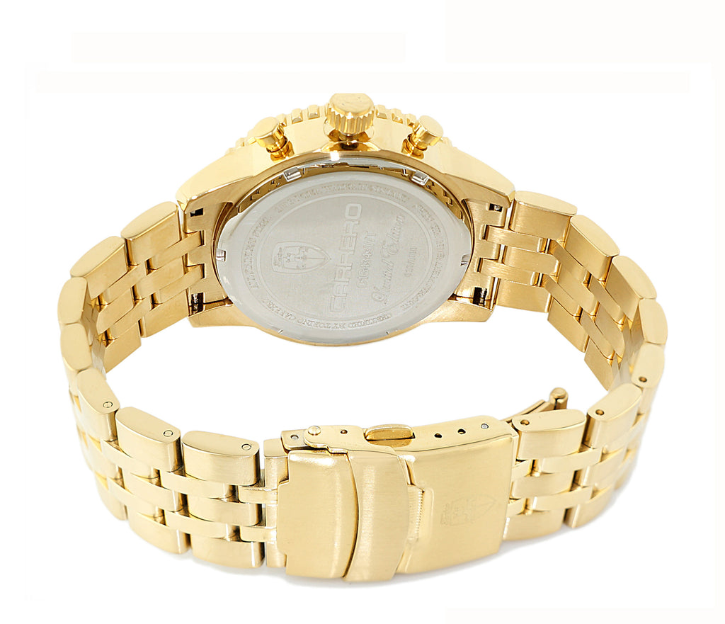 Lechateau Men's Swiss Mov't RHONDA V-60 Chronograph Men's, White Date ...