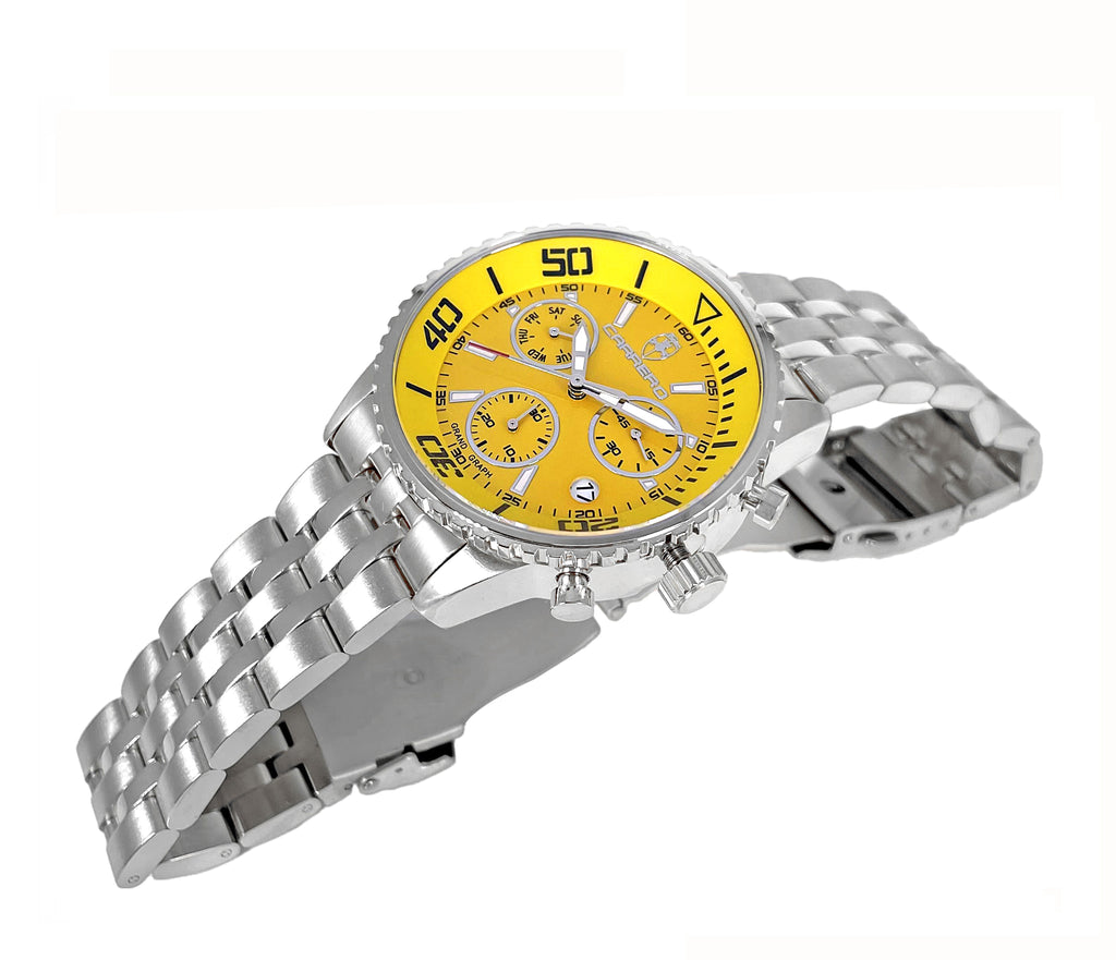 LeChateau - Men's Swiss Mov't RHONDA V-60 Chronograph Men's, Yellow ...